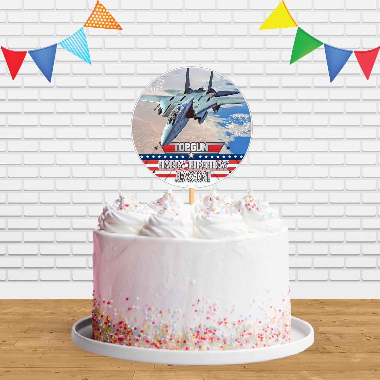 Top Gun Kids Jets Fighter Planes Ct Cake Topper Centerpiece Birthday P ...