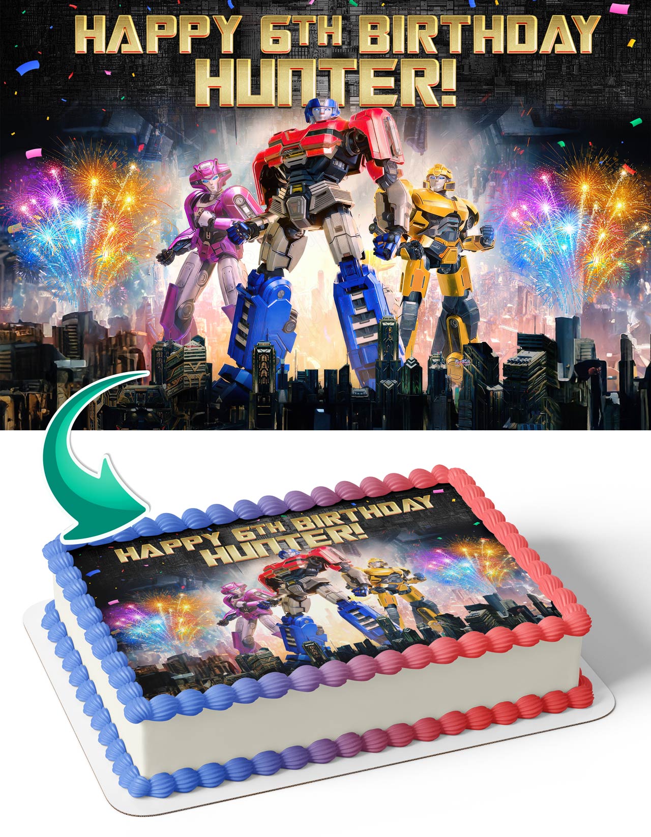 Transformers One Orion Pax Megatron MTO Edible Cake Toppers ...