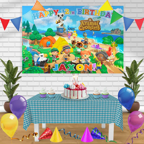 Animal Crossing New Horizons Birthday Banner Personalized Party Backdr ...