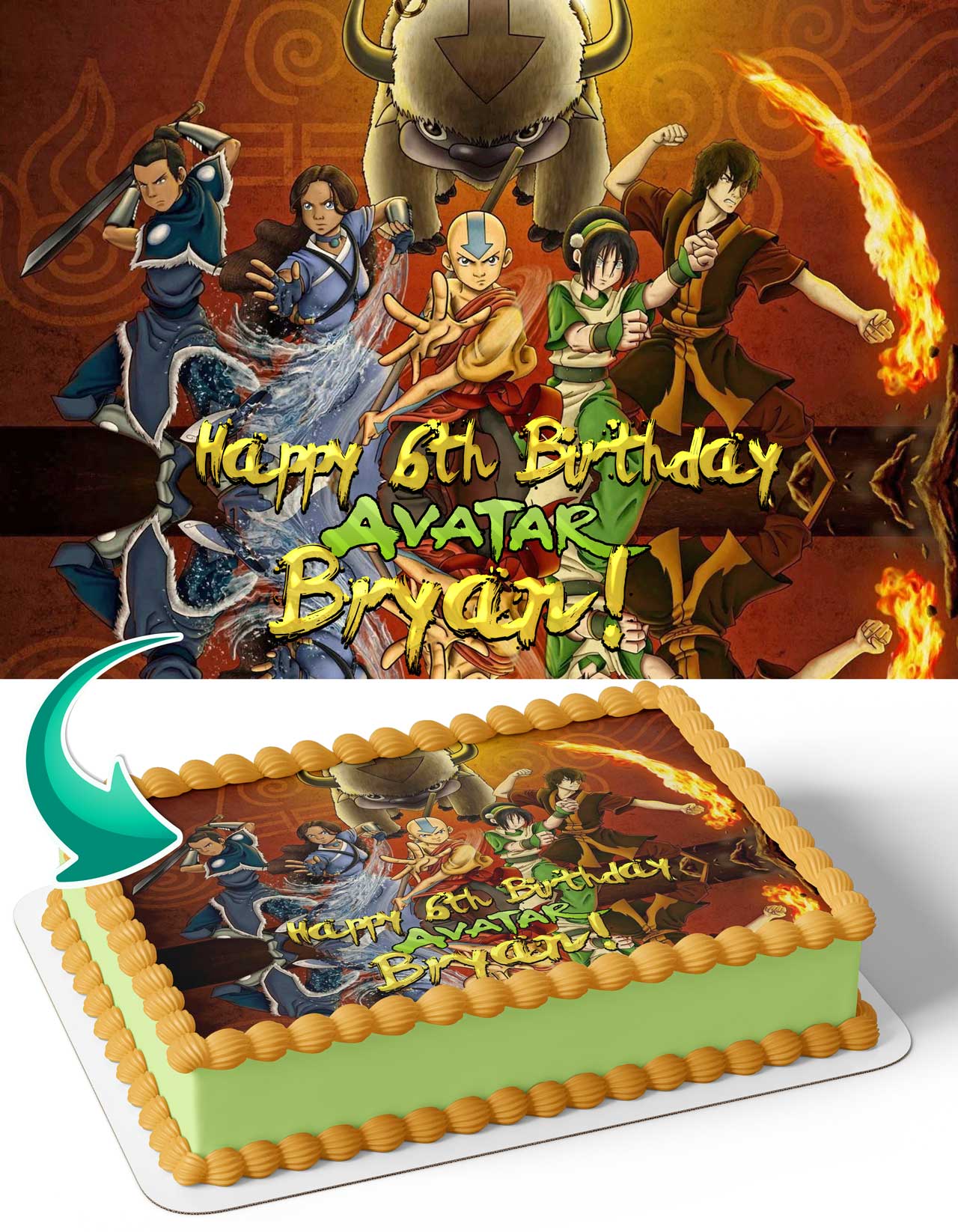 Avatar The Last Airbender AV Edible Cake Toppers – Ediblecaketopper