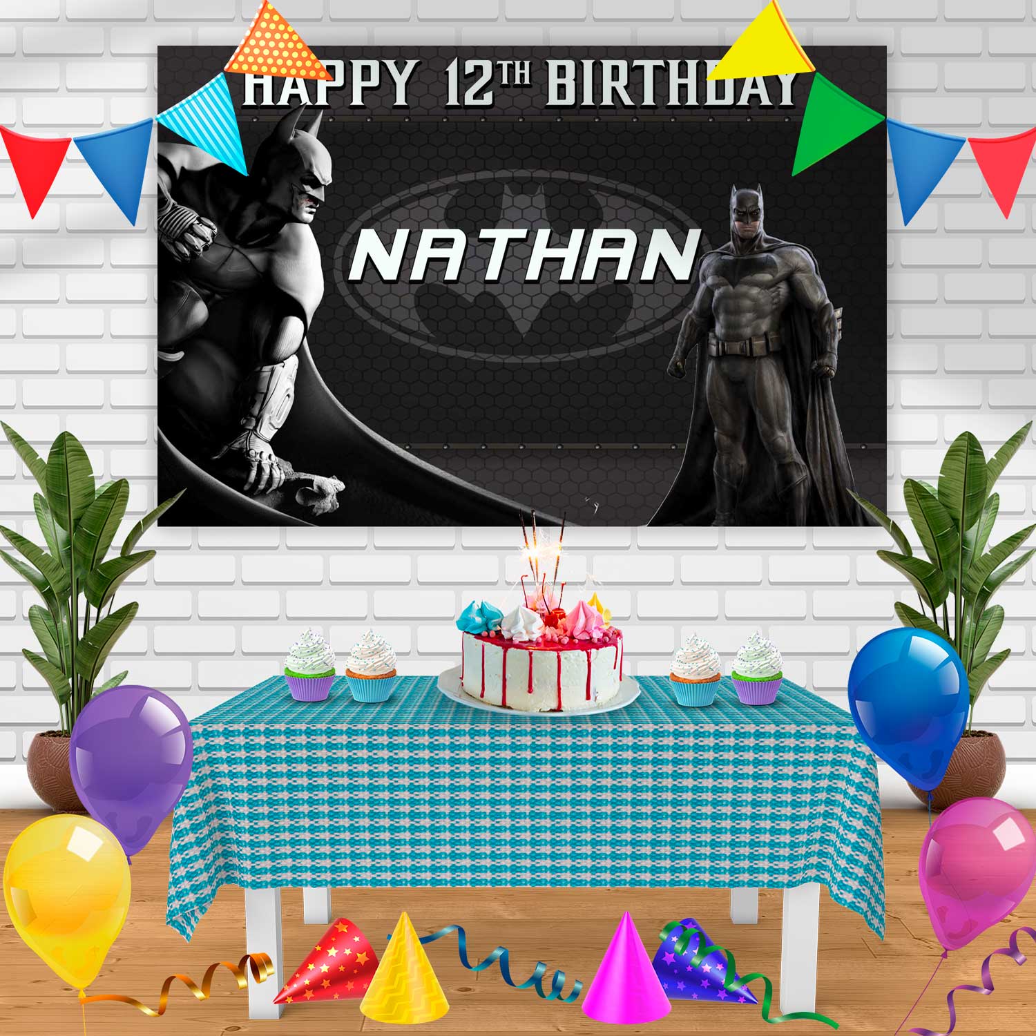 Batman Og Birthday Banner Personalized Party Backdrop Decoration ...