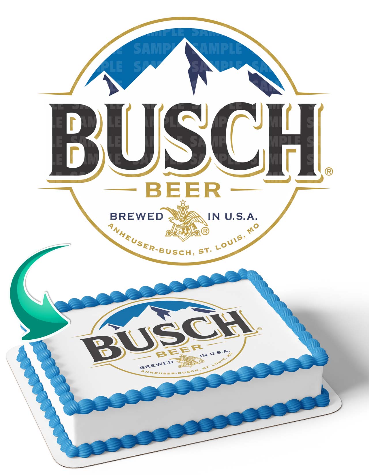 Adornos comestibles para tartas con la marca de cerveza Busch ...