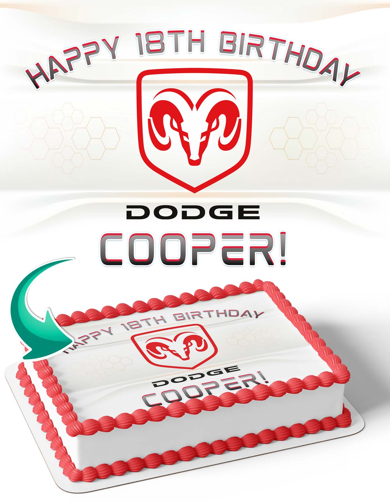 Dodge Cars Edible Cake Toppers – Ediblecaketopper