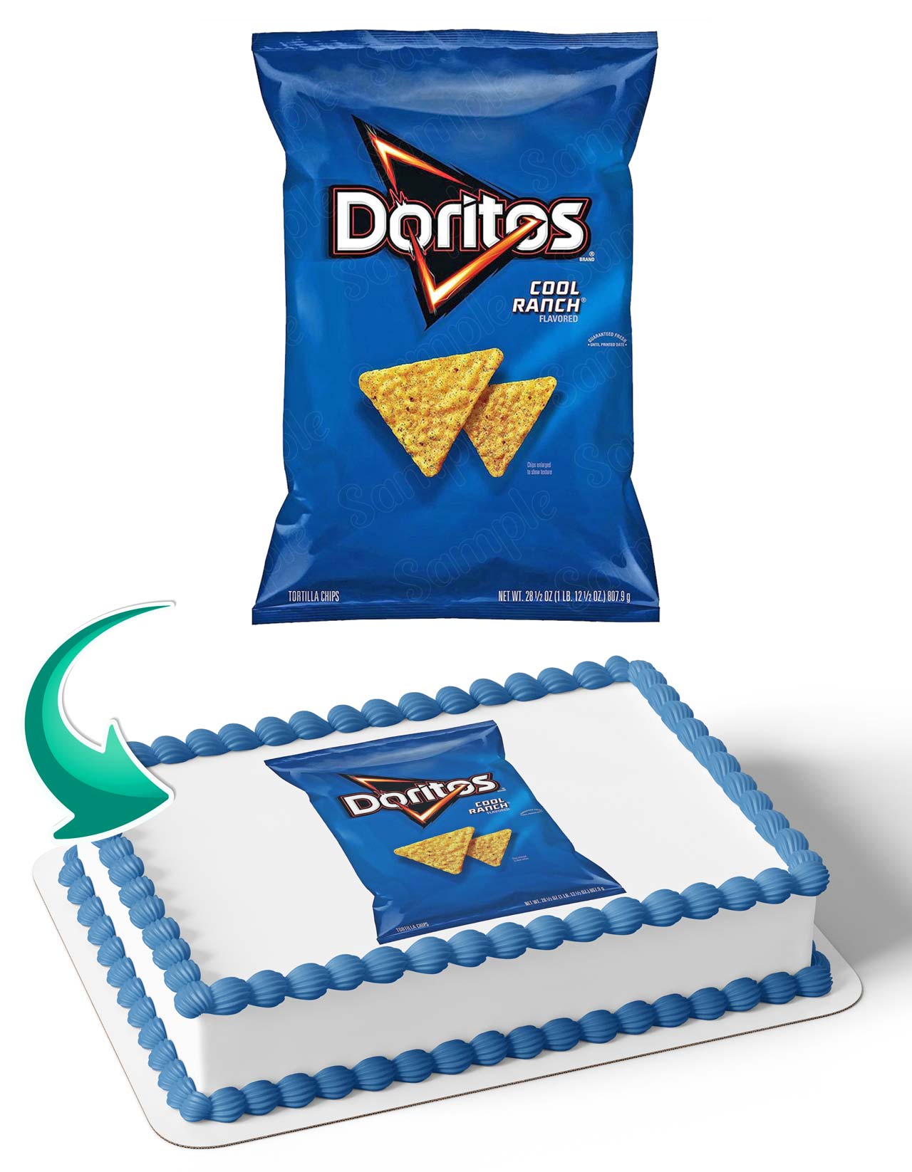 Adornos comestibles para tartas con diseño de DORITOS Cool Ranch ...