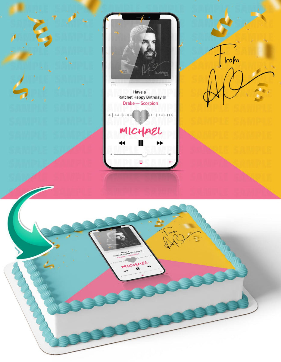 Drake Ratchet Birthday Meme Edible Cake Toppers – Ediblecaketopper