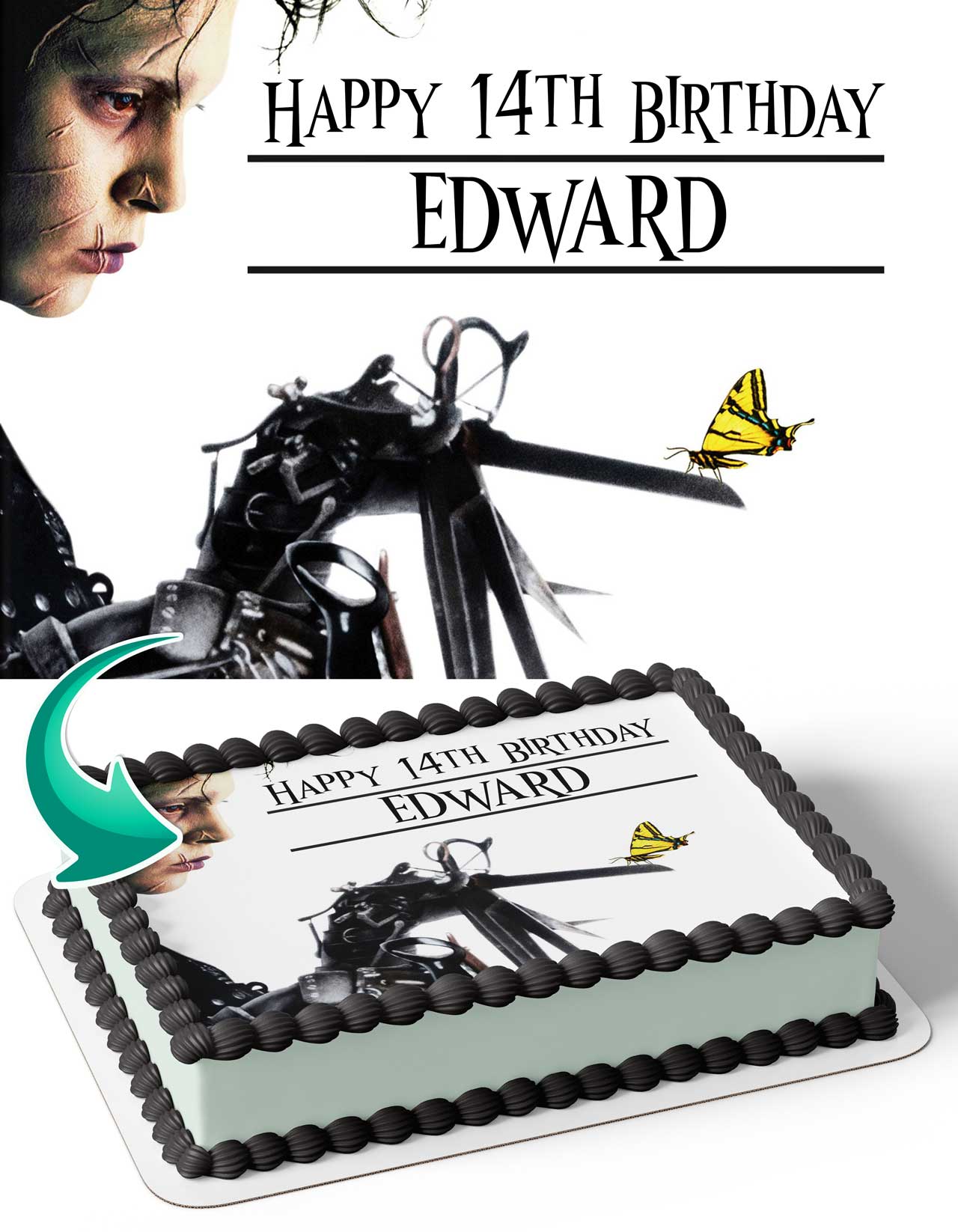 Edward Scissorhands Edible Cake Toppers – Ediblecaketopper