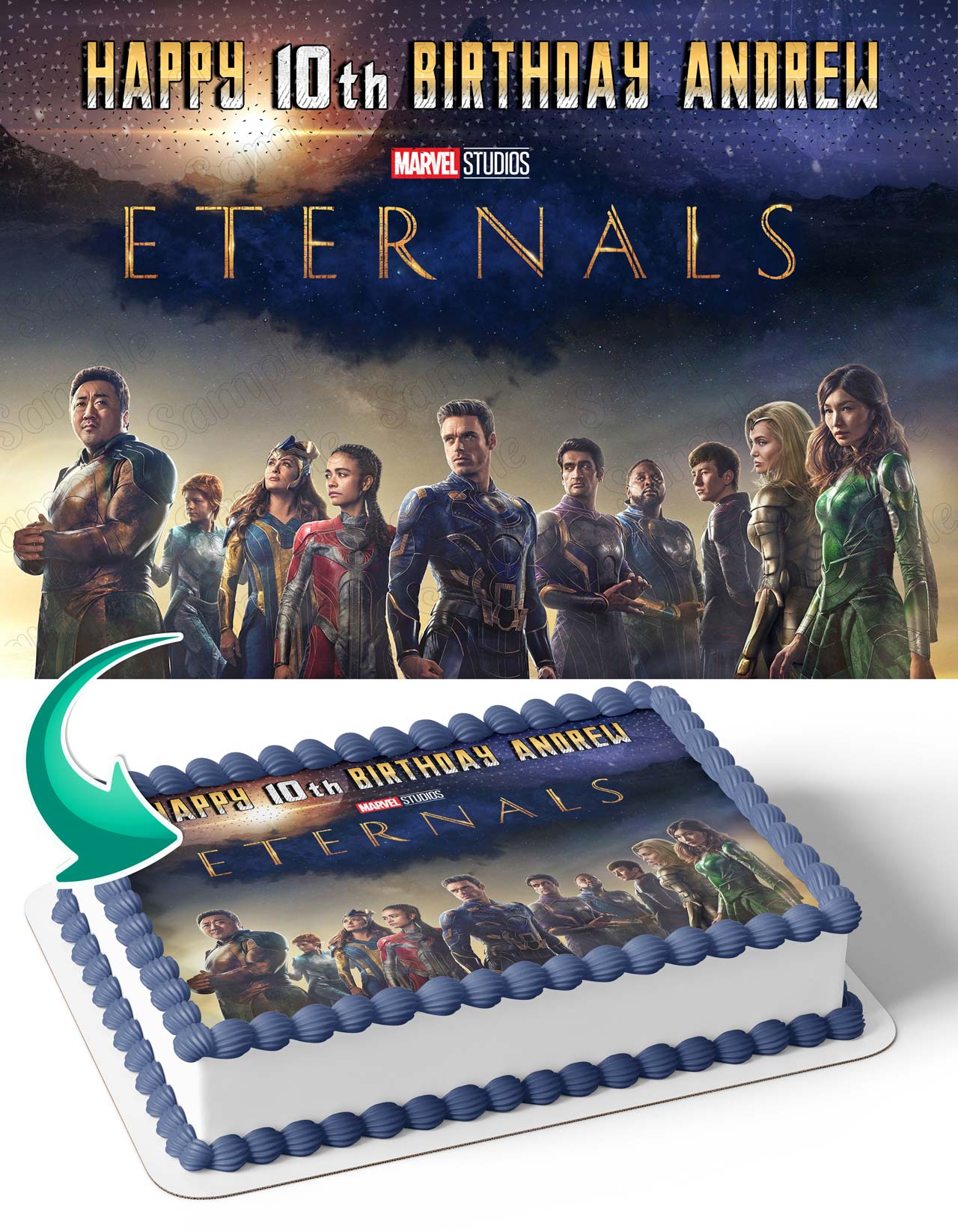 Eternals Marvel Movie Edible Cake Toppers – Ediblecaketopper