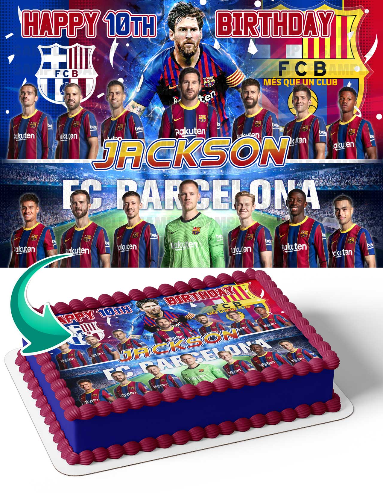 FC Barcelona Edible Cake Toppers – Ediblecaketopper