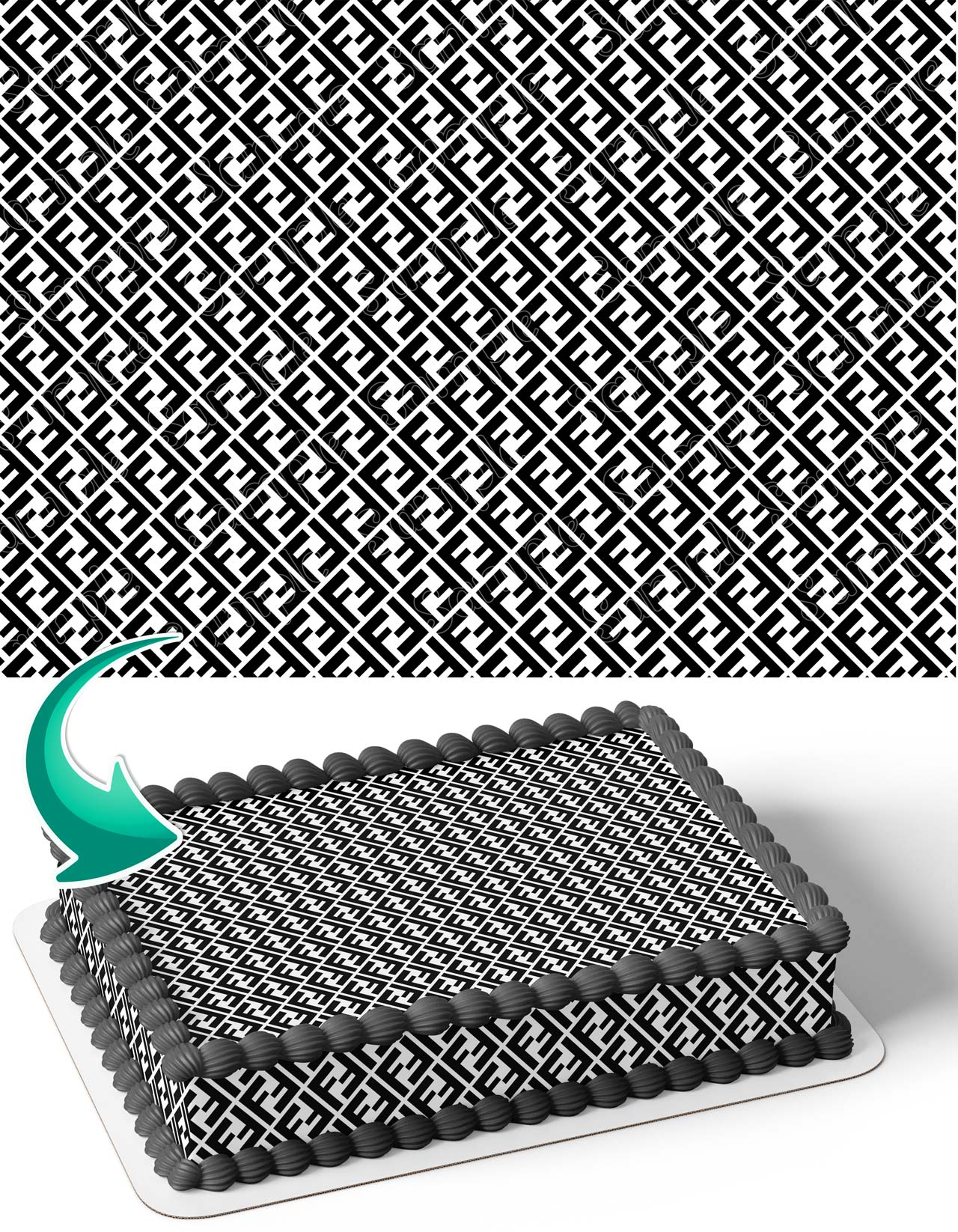Fendi BK Edible Cake Toppers – Ediblecaketopper