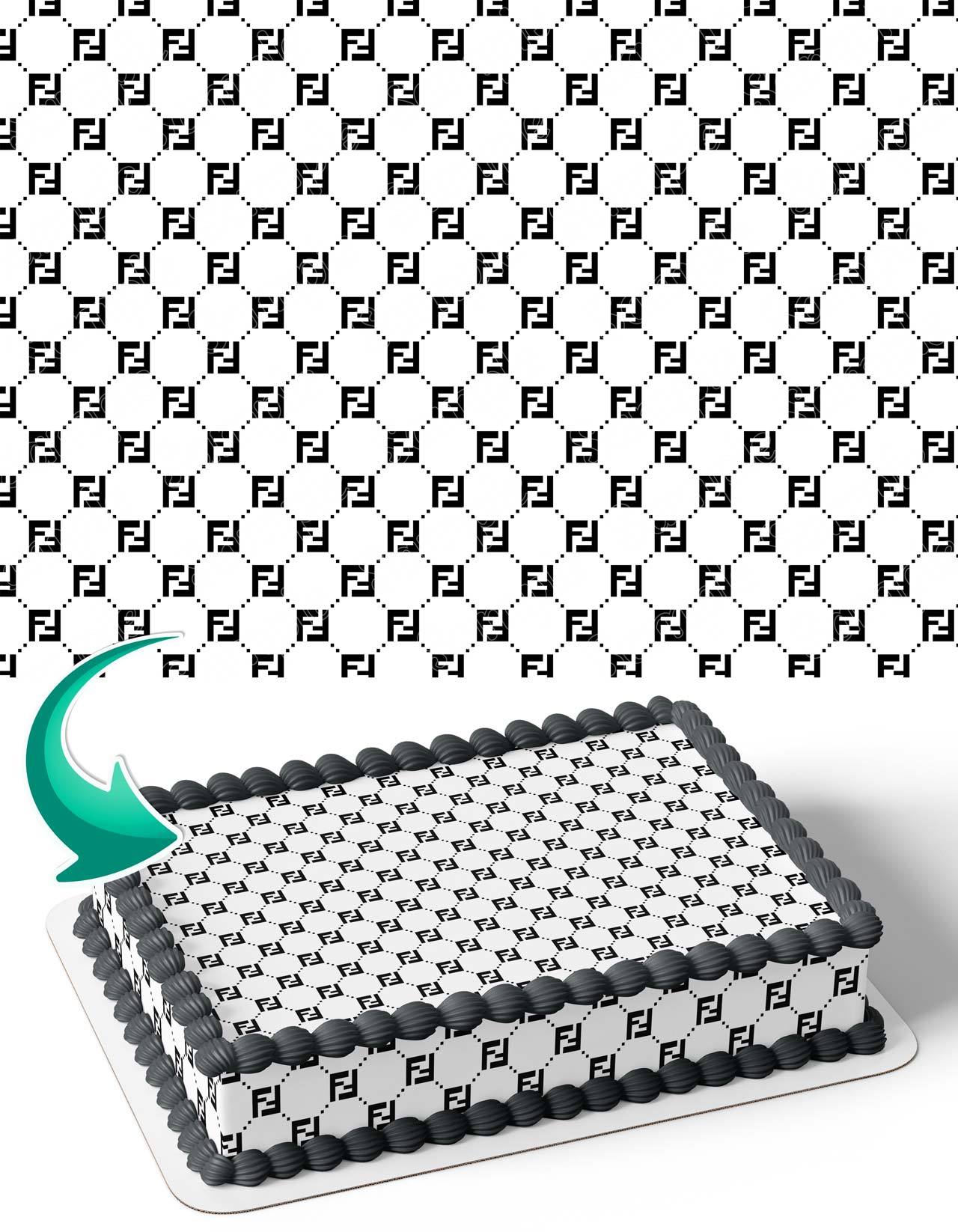 Fendi BW Edible Cake Toppers – Ediblecaketopper