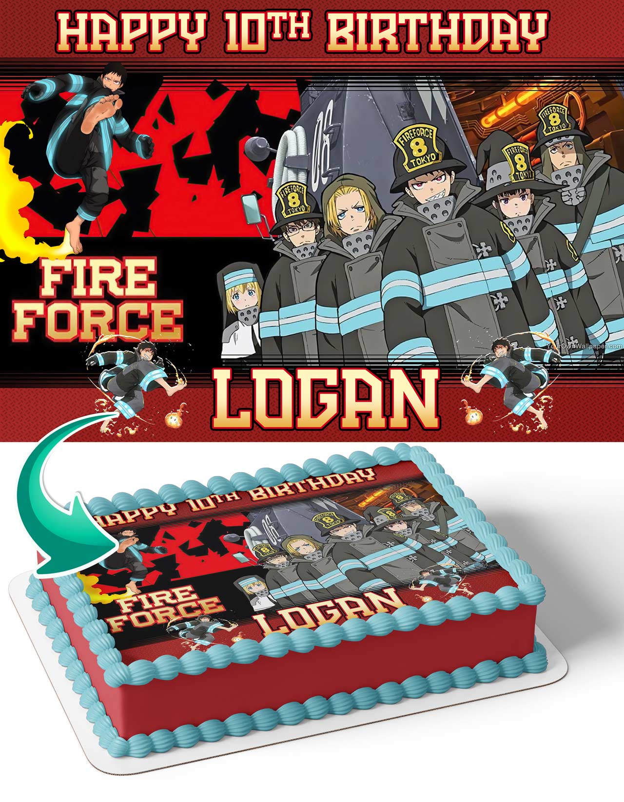 Fire Force Edible Cake Toppers – Ediblecaketopper