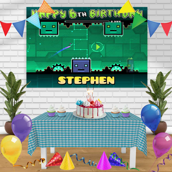 Geometry Dash Deadlock Birthday Banner Personalized Party Backdrop Dec ...
