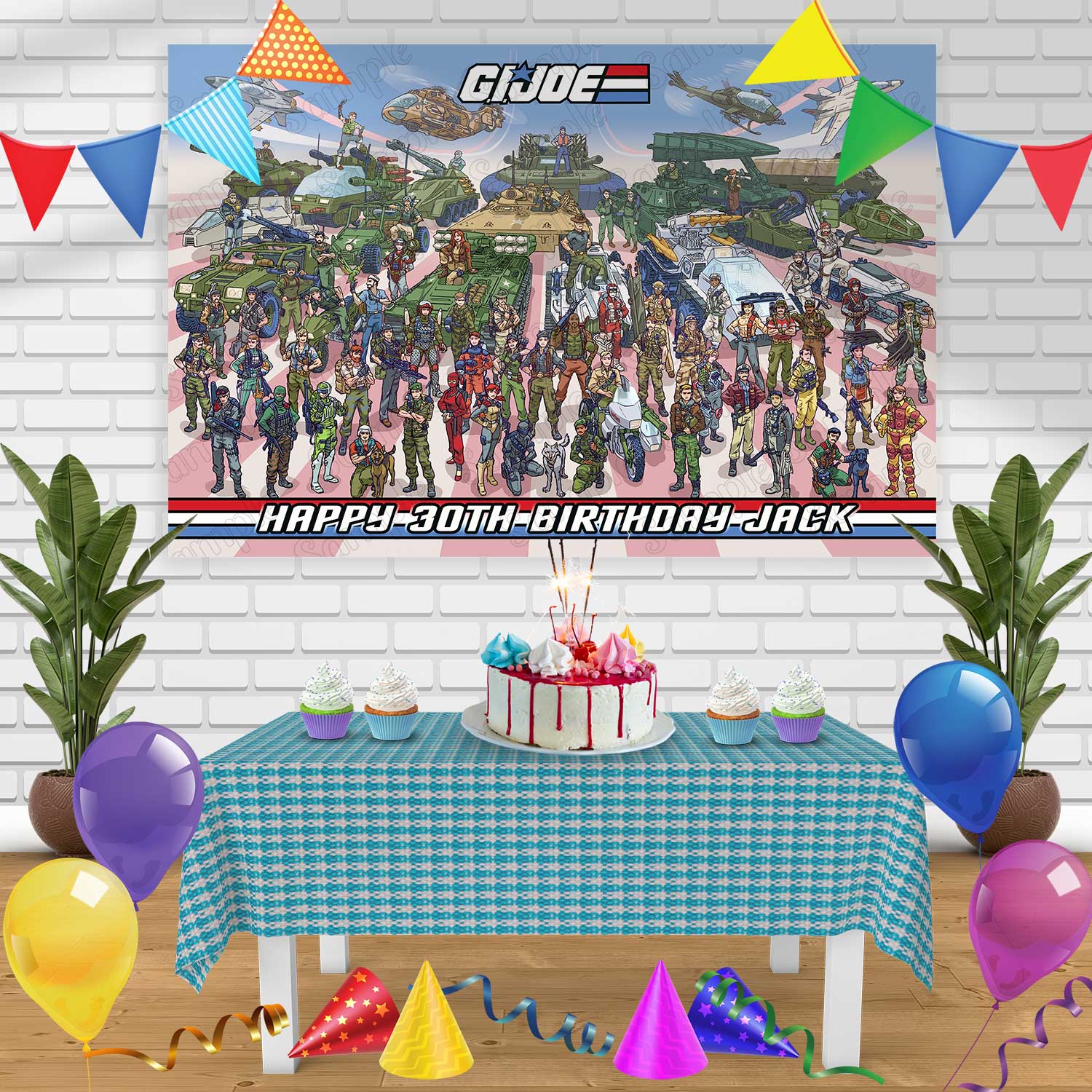GI Joe A Real American Hero Birthday Banner Personalized Party Backdro ...