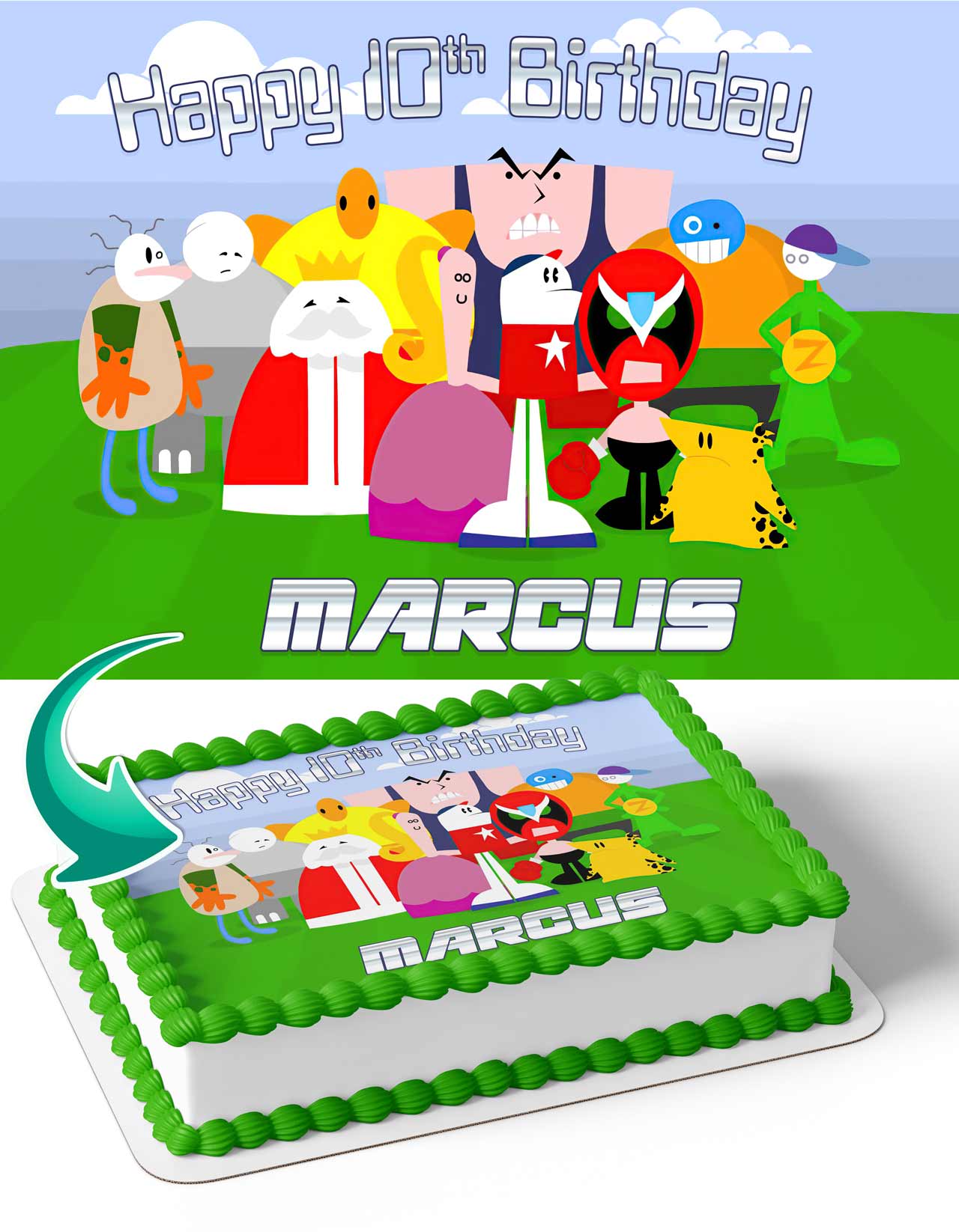 Adornos comestibles para tartas Homestar Runner – Ediblecaketopper