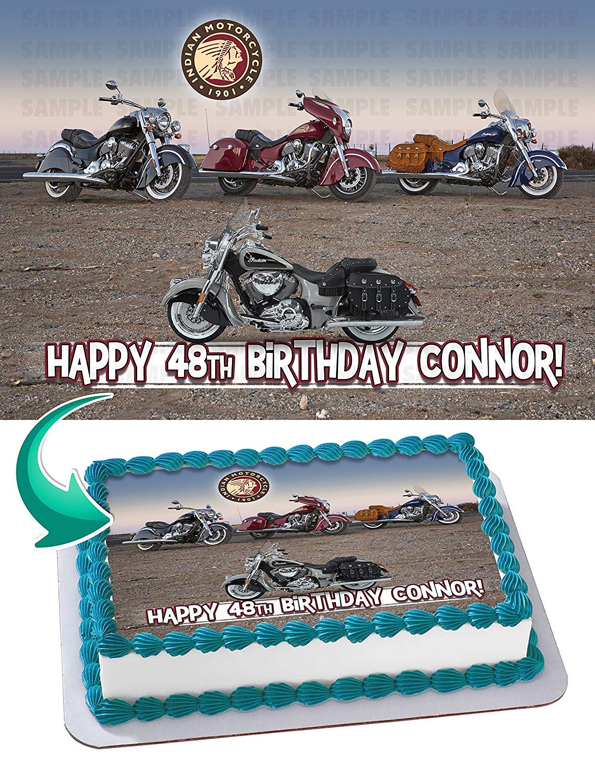 Indian Motorcycle Edible Cake Toppers – Ediblecaketopper