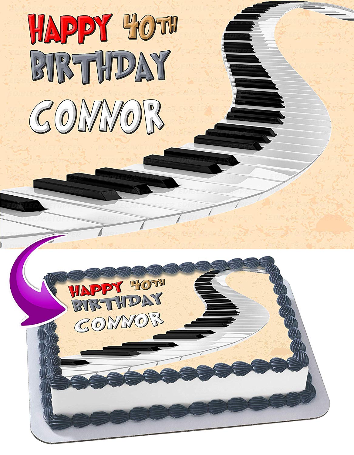 Piano Keyboard Edible Cake Toppers – Ediblecaketopper