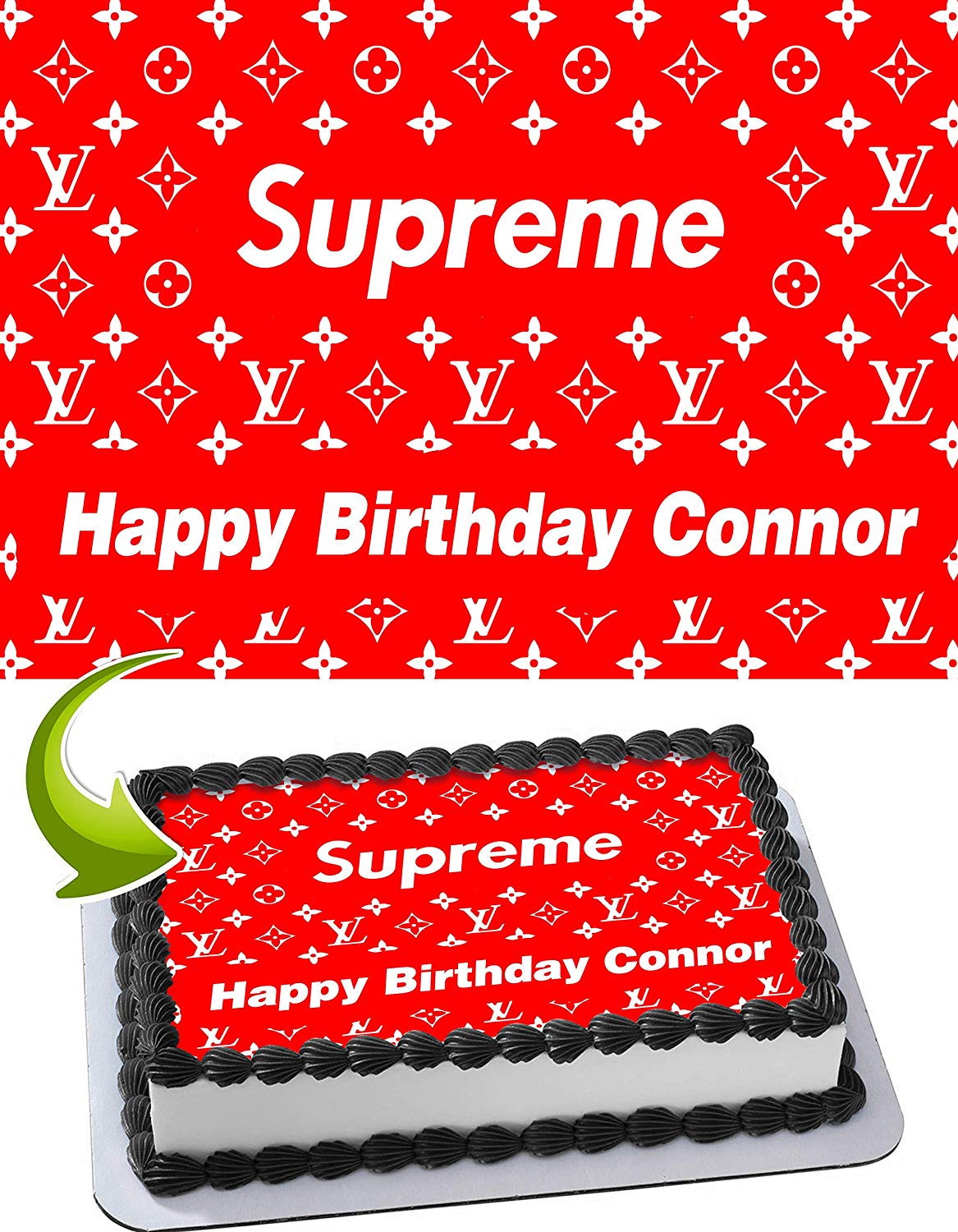 Supreme Louis Vuitton Nike Edible Cake Toppers – Ediblecaketopper