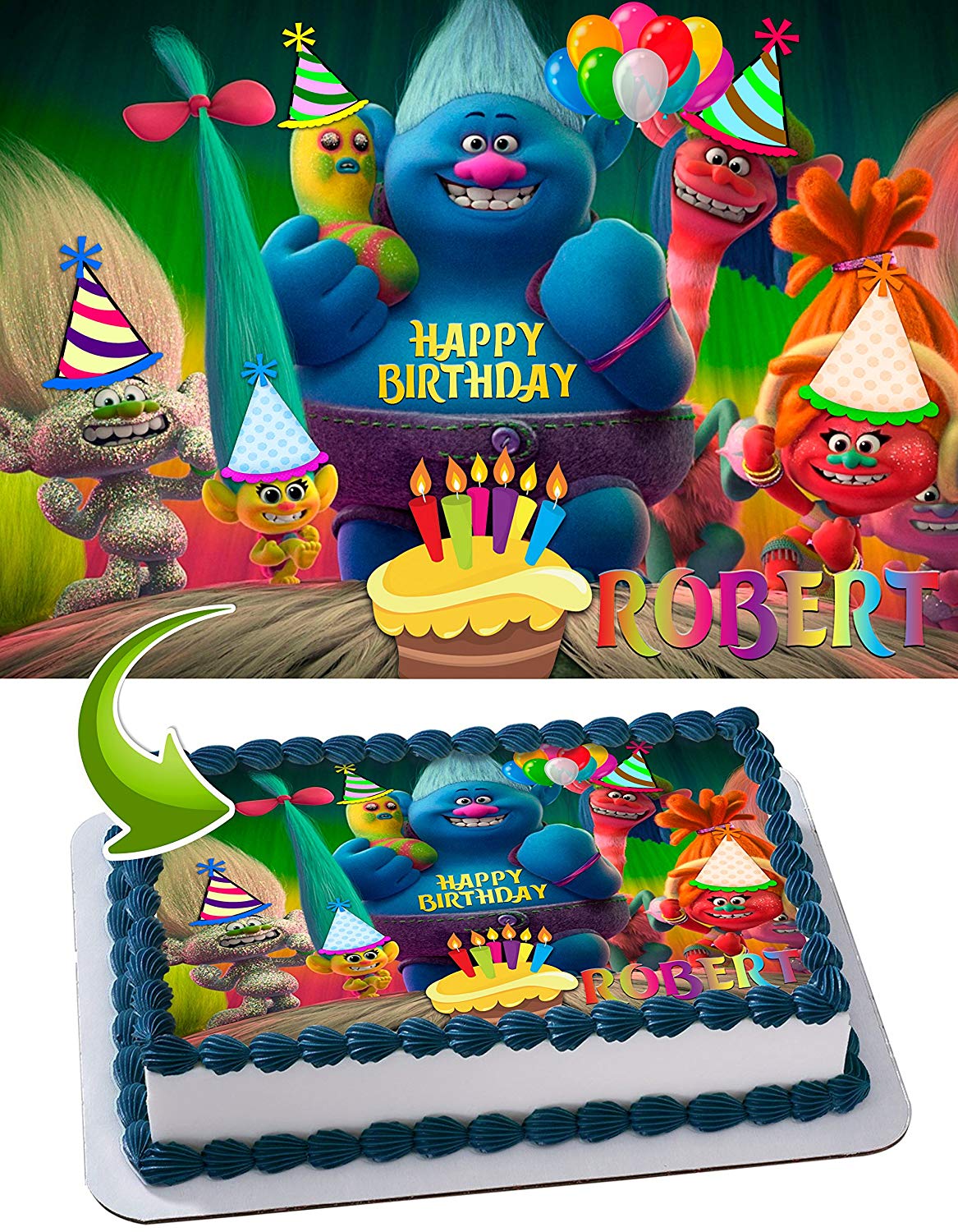 Trolls Edible Cake Toppers – Ediblecaketopper