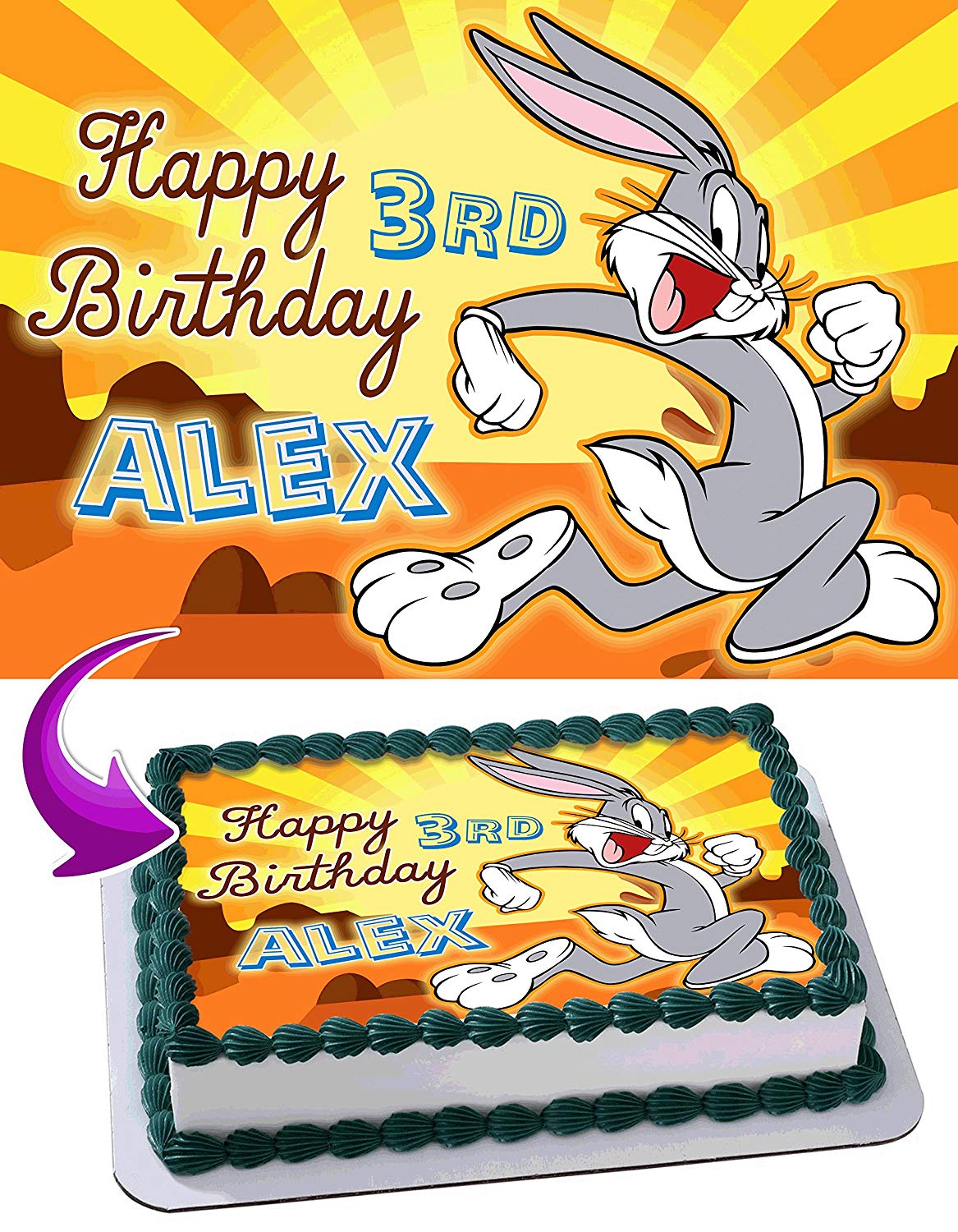 Bugs Bunny Edible Cake Toppers Ediblecaketopper