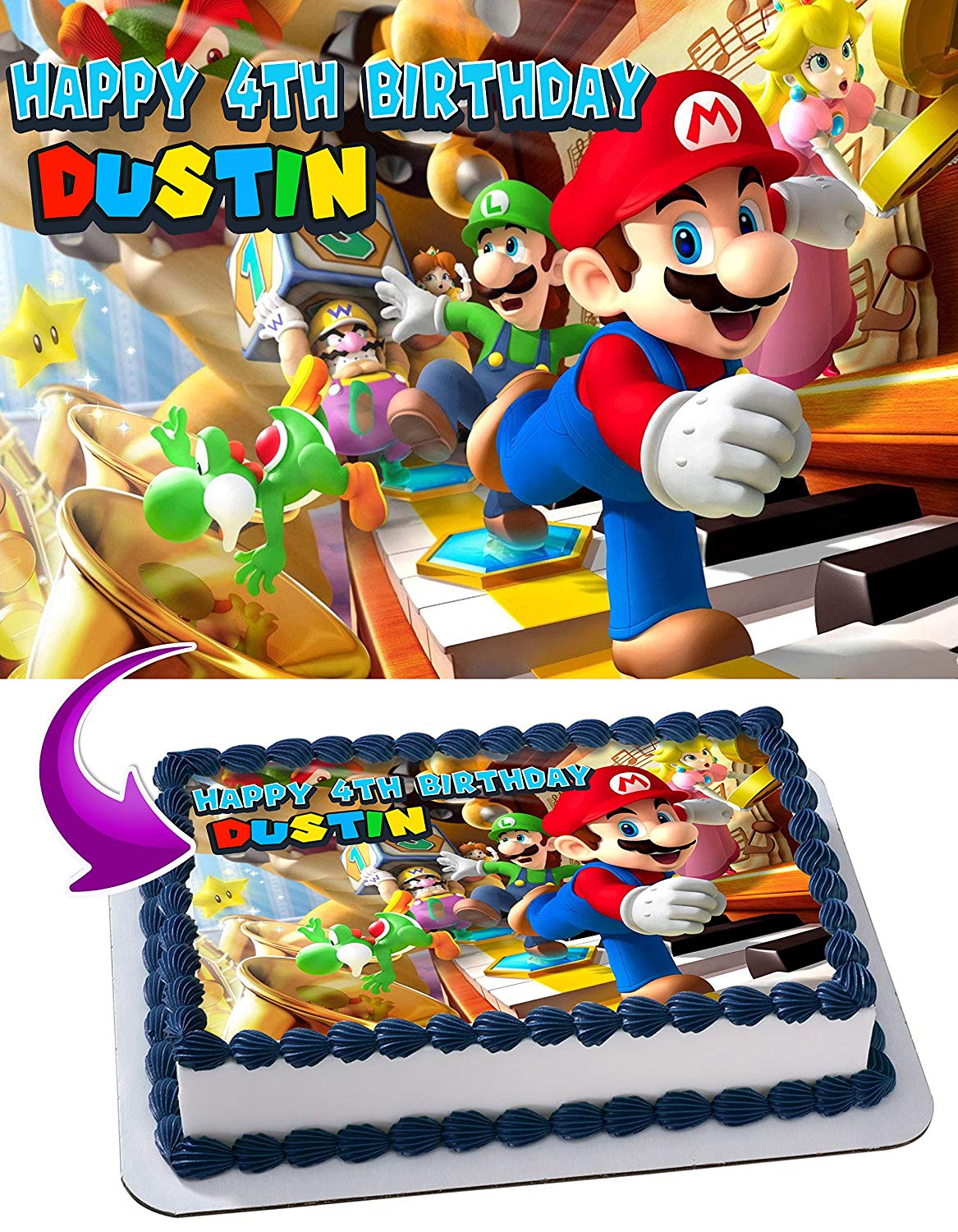 Mario Bros Nintendo Edible Cake Toppers – Ediblecaketopper