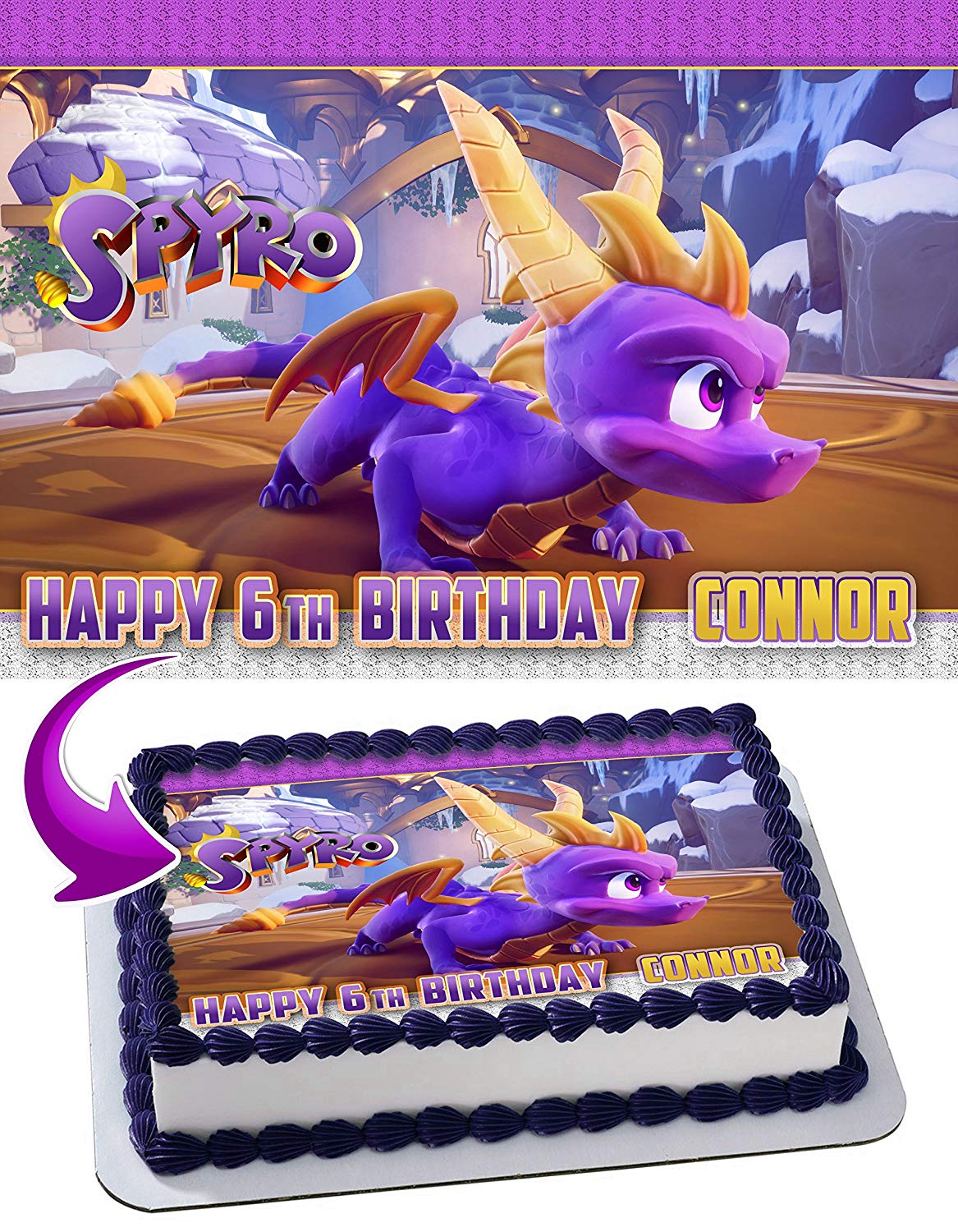 Spyro The Dragon Edible Cake Toppers – Ediblecaketopper