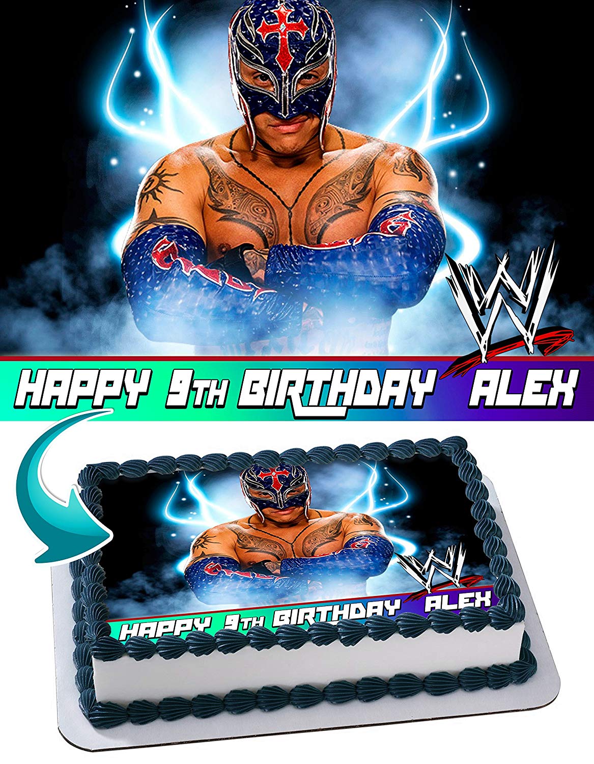 Rey Mysterio WWE Edible Cake Toppers – Ediblecaketopper