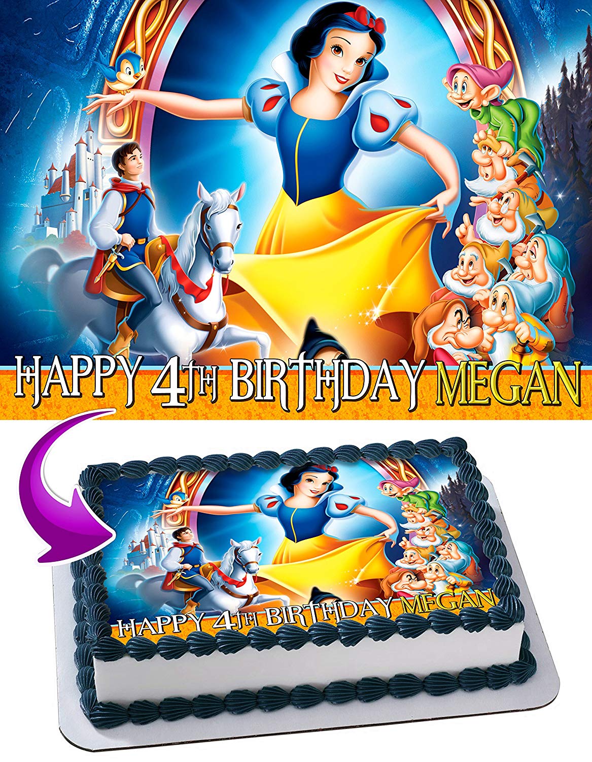 Snow White Edible Cake Toppers – Ediblecaketopper