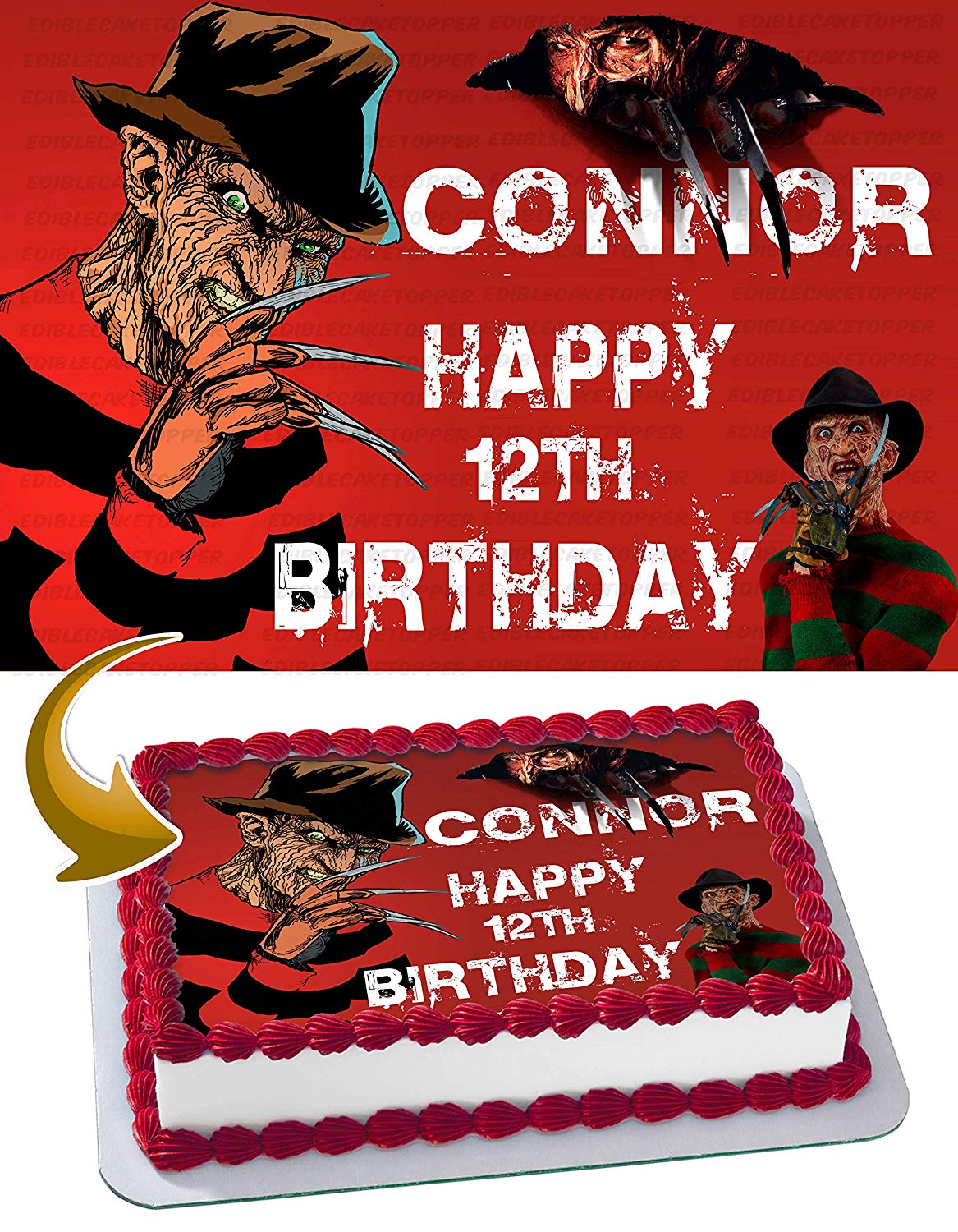 Freddy Krueger Edible Cake Toppers – Ediblecaketopper