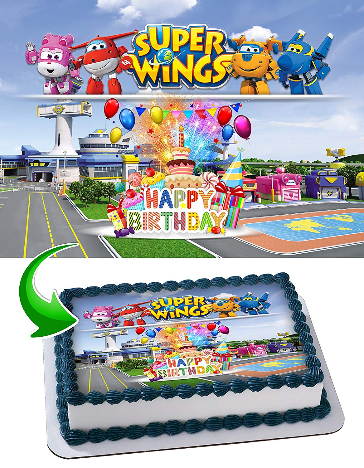 Super Wings Edible Cake Toppers – Ediblecaketopper