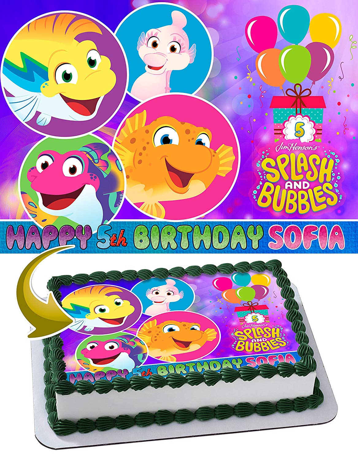 Splash and Bubbles Edible Cake Toppers – Ediblecaketopper