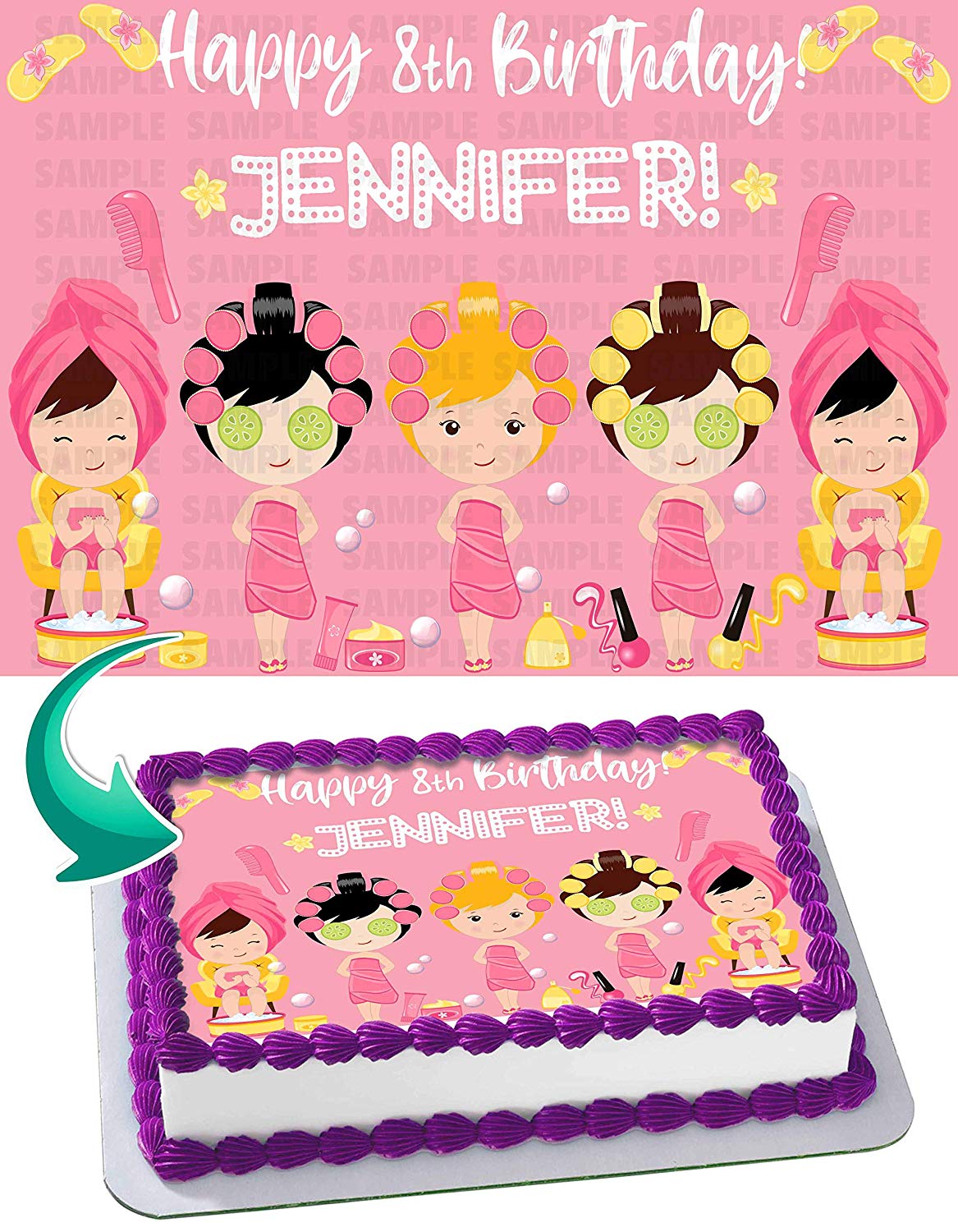 Spa Day Edible Cake Toppers – Ediblecaketopper