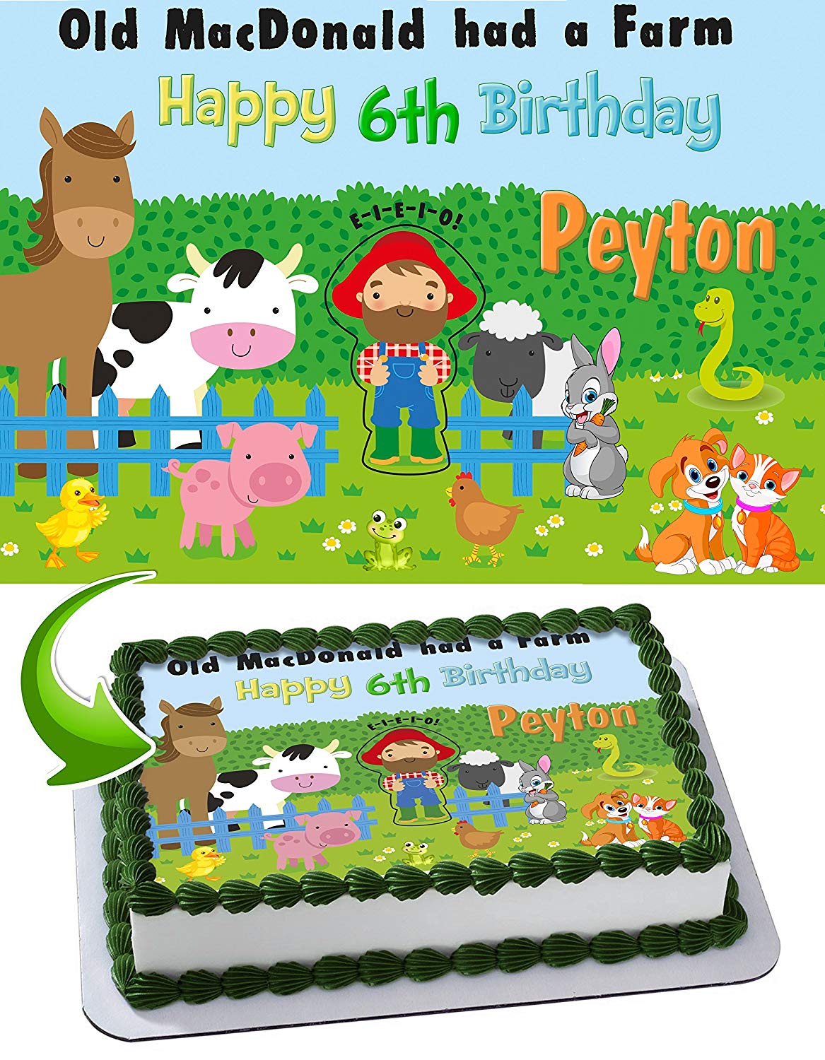 Old McDonald Had a Farm Edible Cake Toppers – Ediblecaketopper