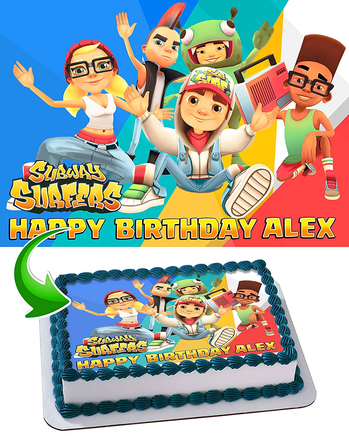 Subway Surfers Edible Cake Toppers – Ediblecaketopper