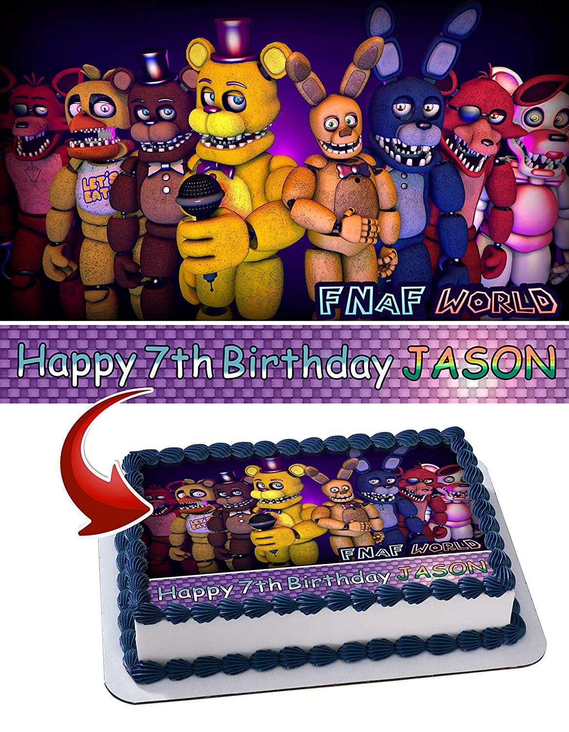 Five Nights at Freddys Edible Cake Toppers – Ediblecaketopper