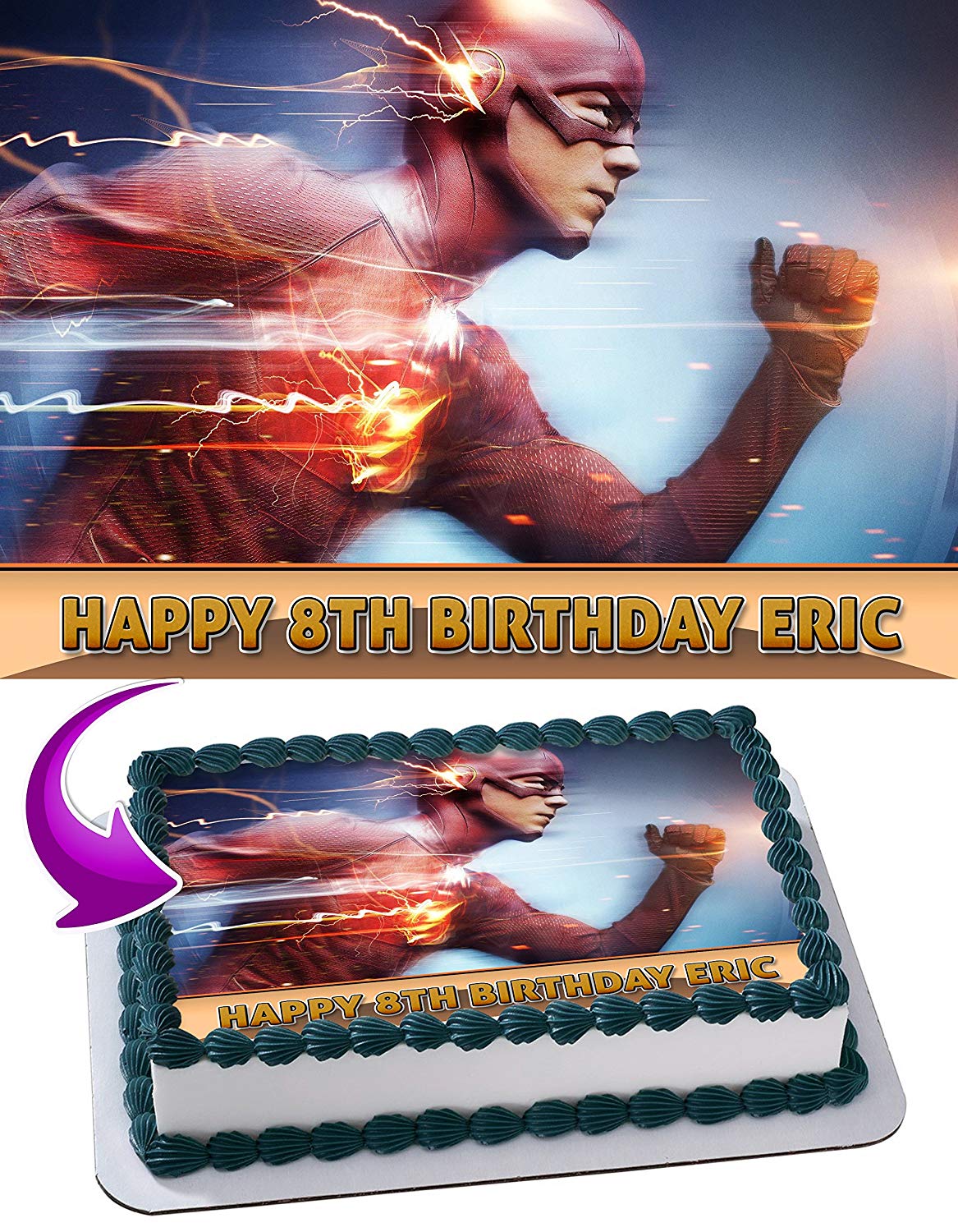 Flash Barry Allen DC Comics Edible Cake Toppers – Ediblecaketopper
