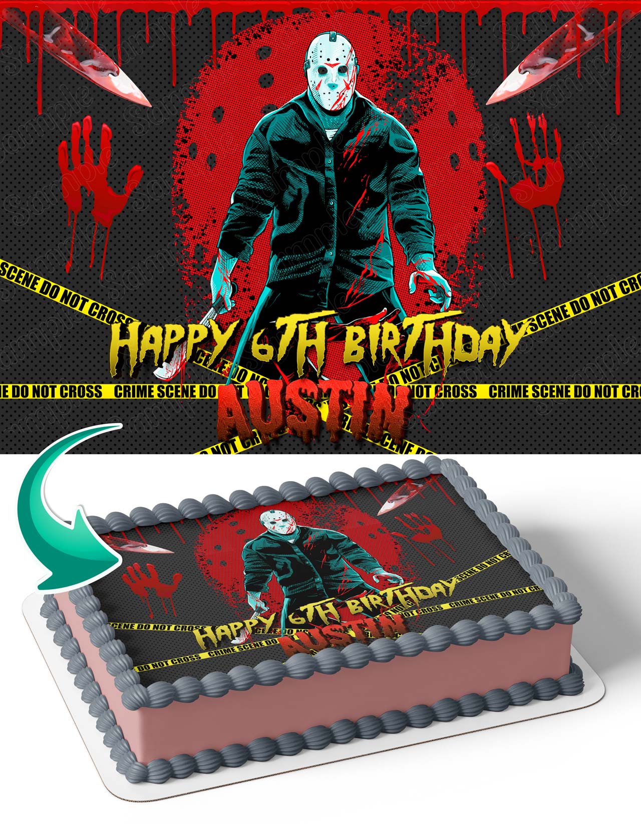 Jason Voorgees Serial Killer Edible Cake Toppers – Ediblecaketopper