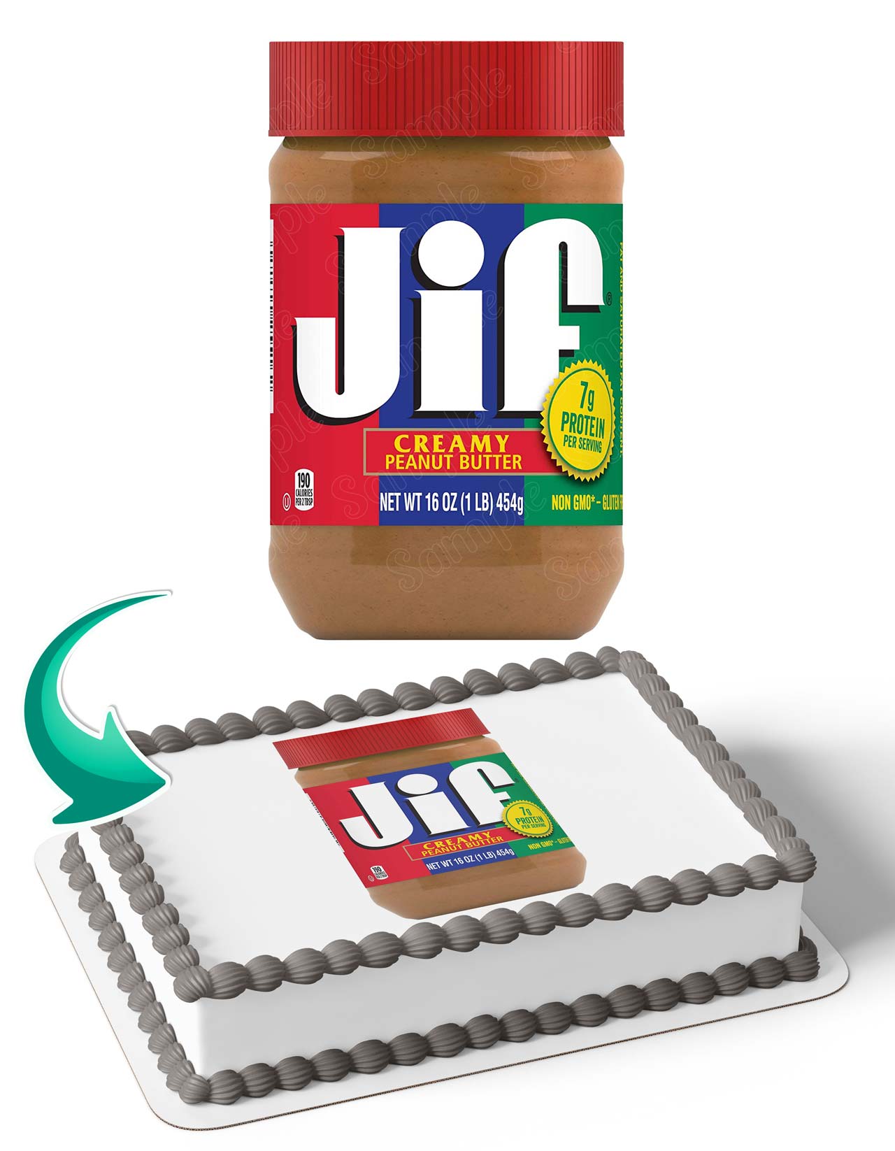 Jif Peanut Butter Cake Deco Wrap Edible Cake Toppers – Ediblecaketopper