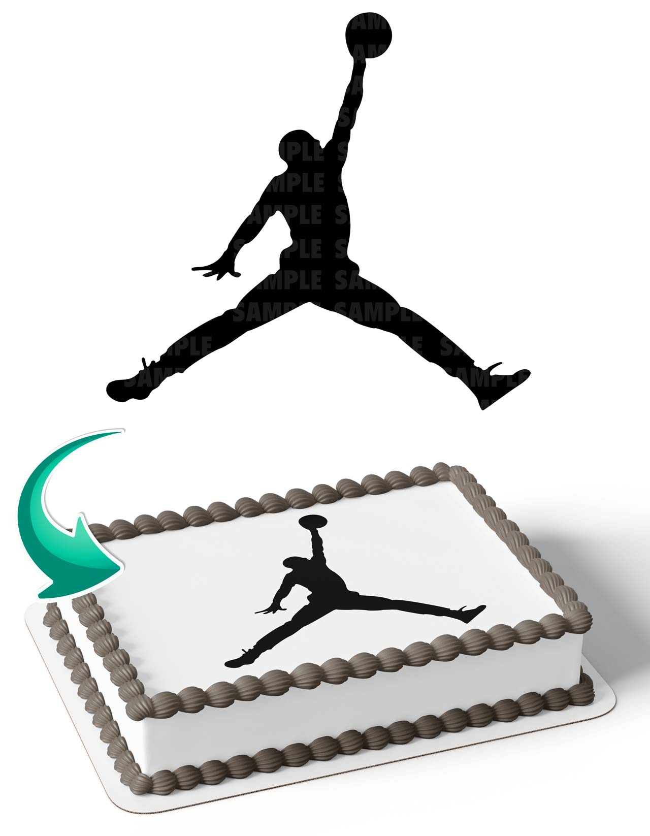 Jordan Flight Logo Edible Cake Toppers – Ediblecaketopper