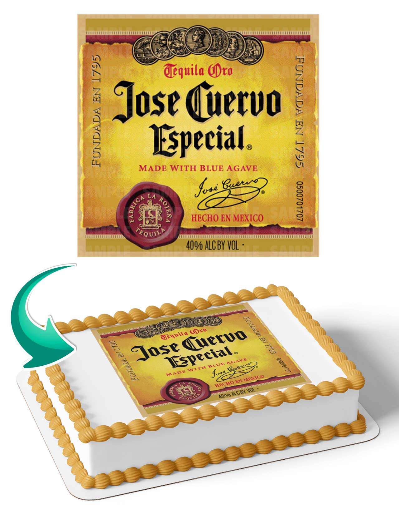 Adornos comestibles para tartas con tequila José Cuervo – Edible Cake ...
