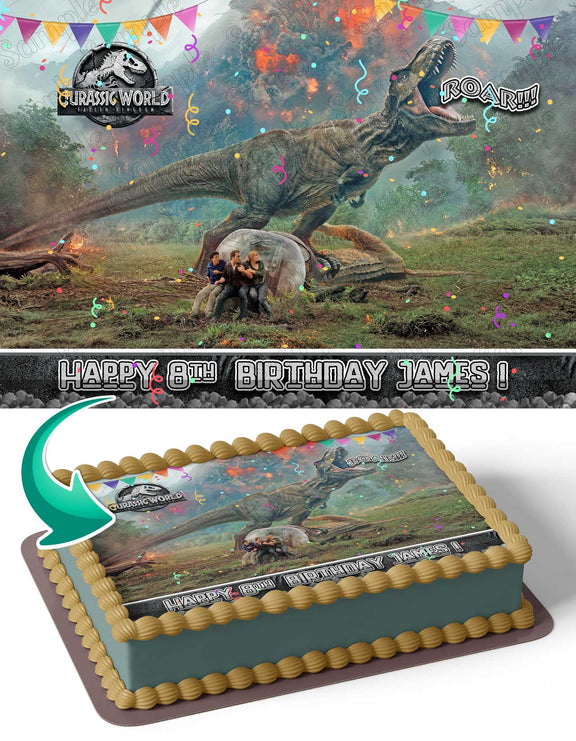 Jurassic World Fallen Kingdom Edible Cake Toppers – Ediblecaketopper