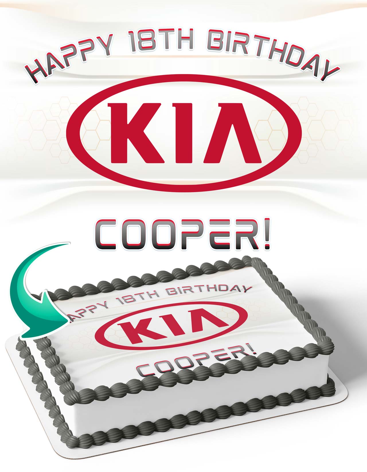 Adornos comestibles para tartas de Kia – Ediblecaketopper