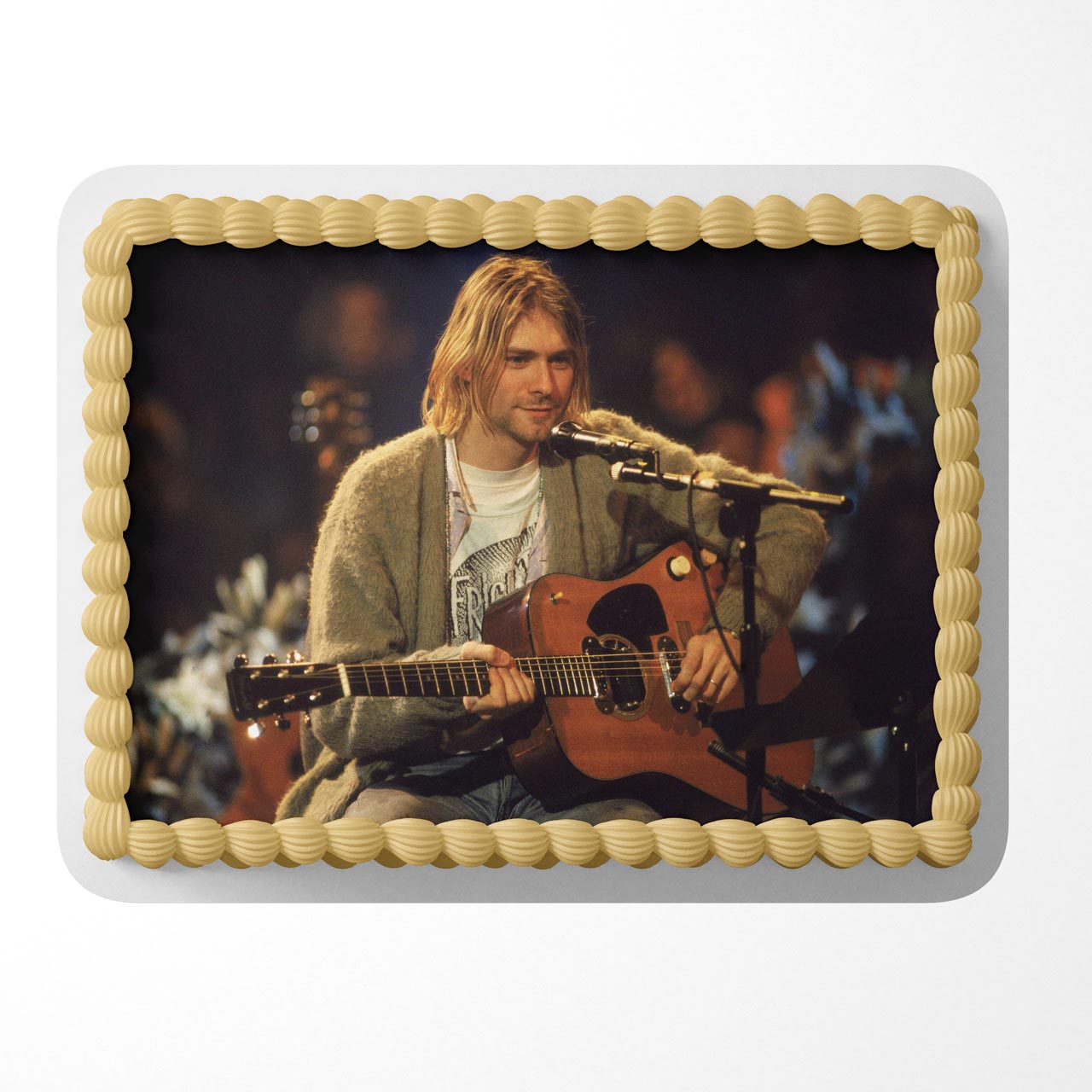 Kurt Cobain Nirvana Edible Cake Topper | Personalized Birthday Sheet ...