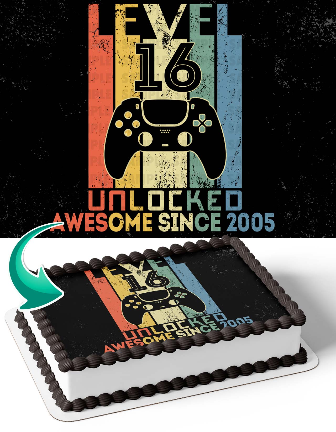 Level Unlocked Gamer Edible Cake Toppers – Ediblecaketopper