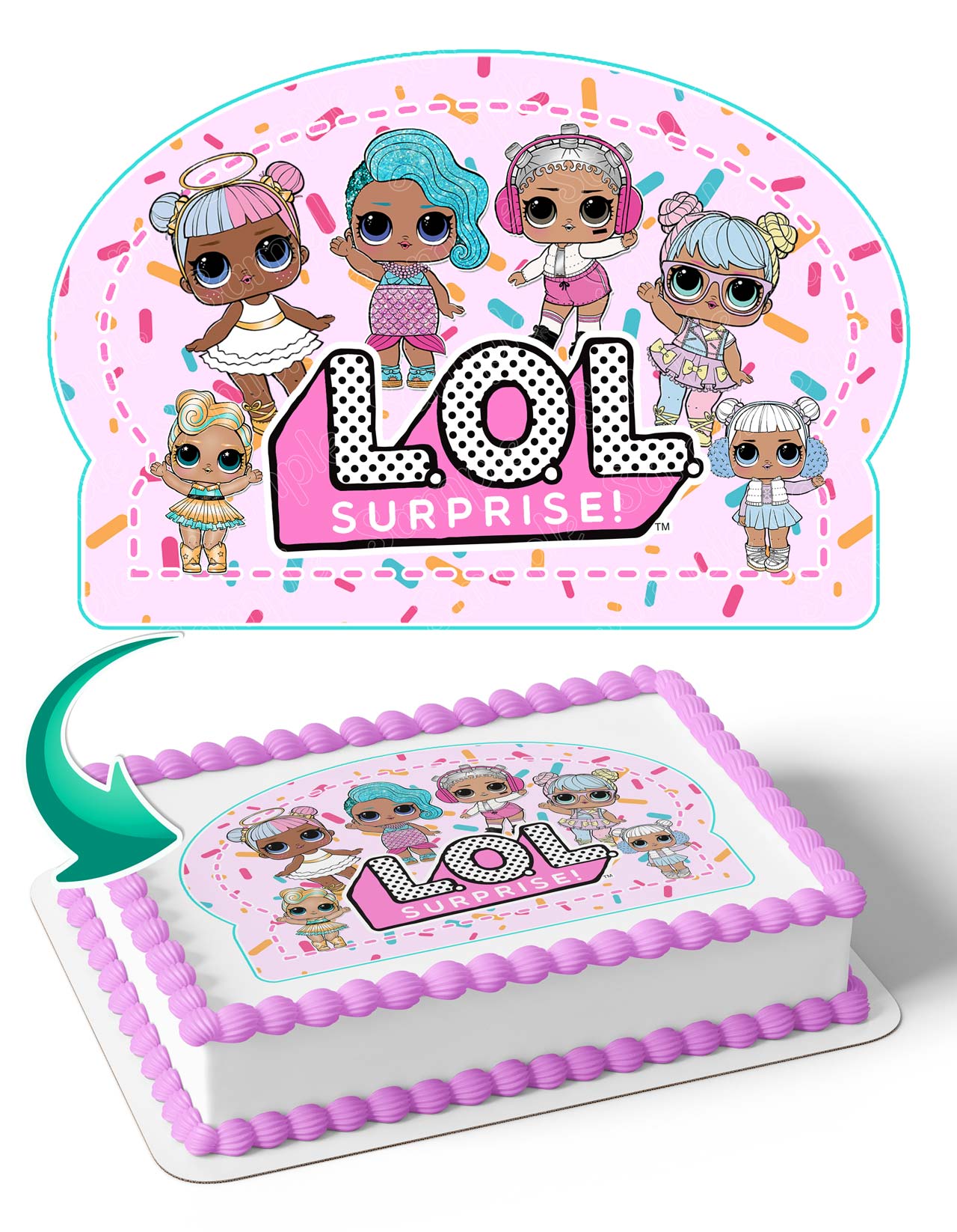 LOL Suprise Doll Cake Deco Wrap Edible Cake Toppers – Ediblecaketopper