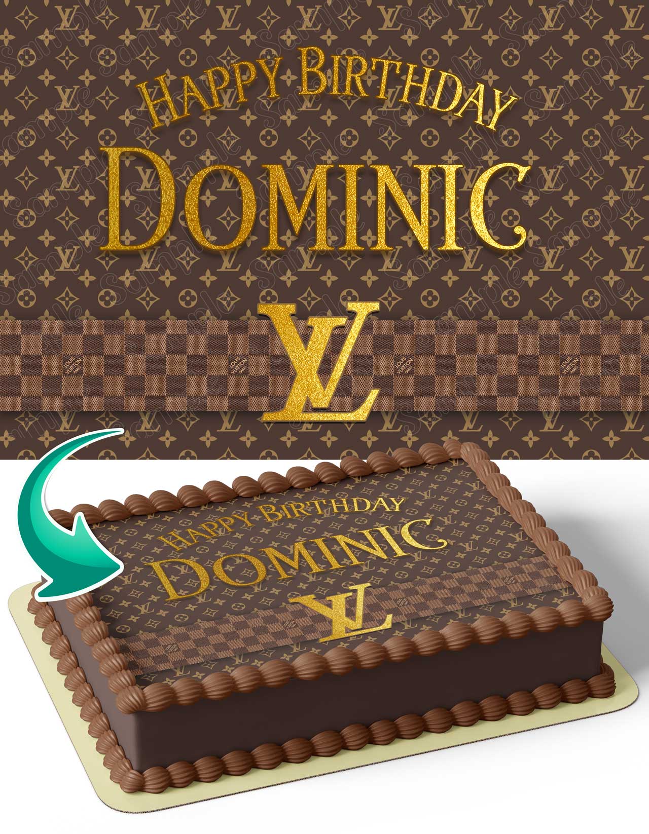 Louis Vuitton LV4 Edible Cake Toppers – Ediblecaketopper