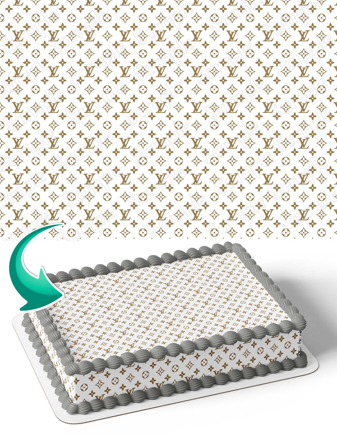 Louis Vuitton Og B Wrap Edible Cake Toppers – Ediblecaketopper