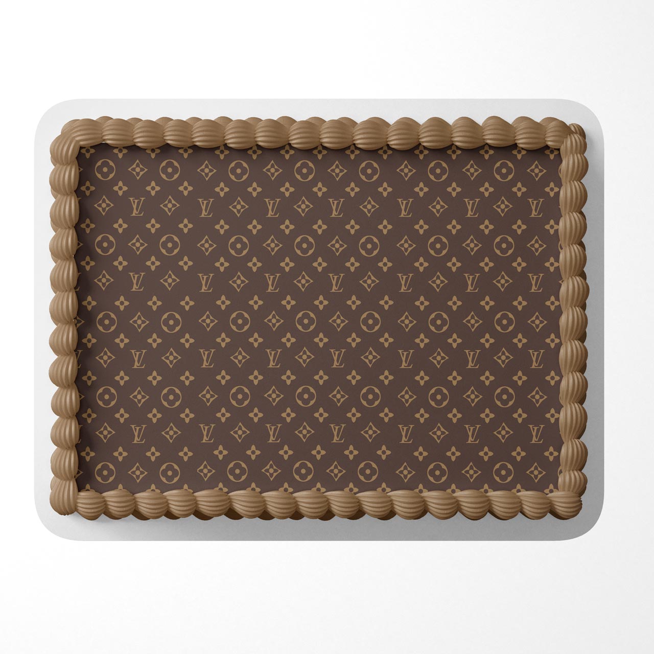 LV Pattern Edible Cake Topper | Personalized Birthday Sheet ...