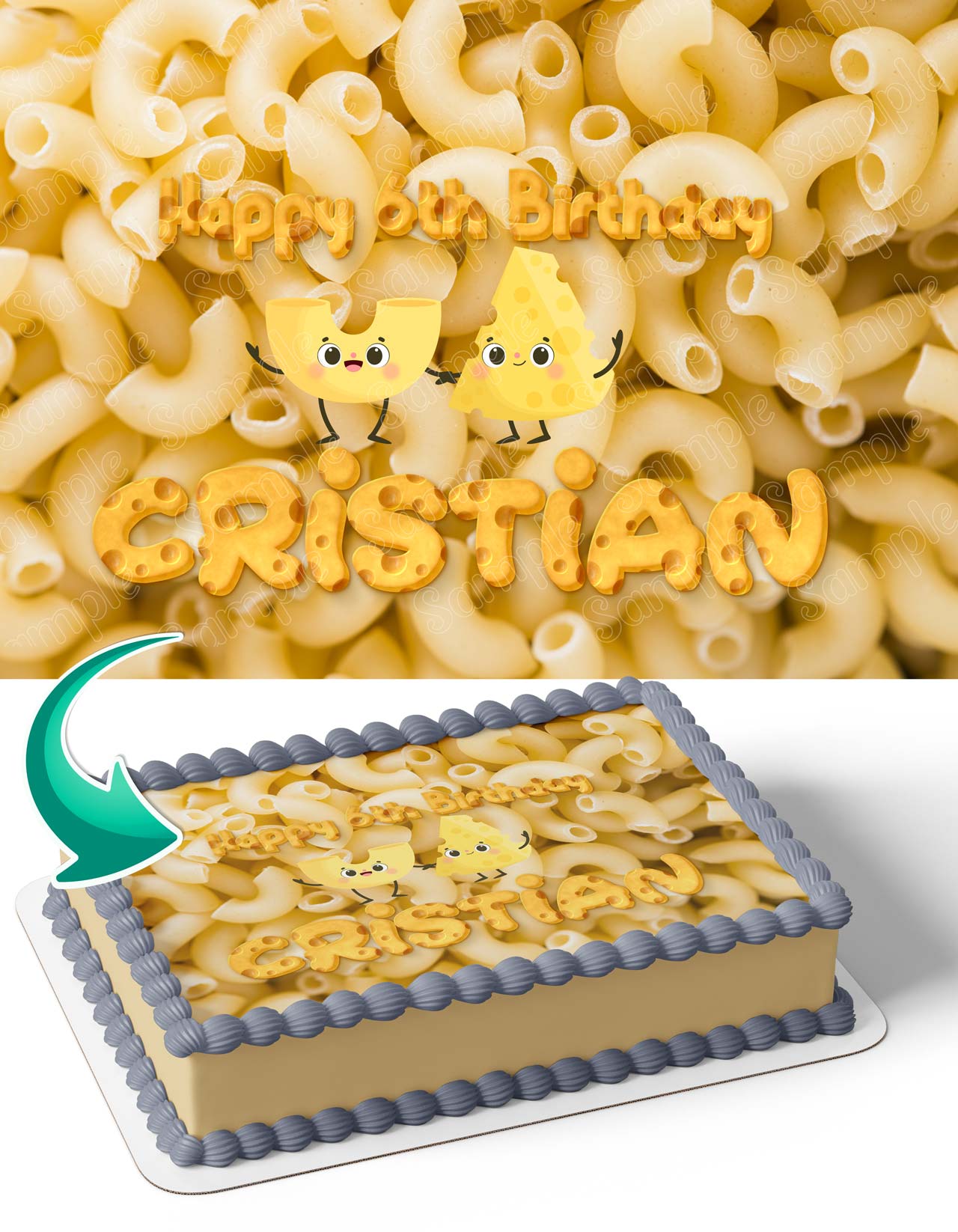 Mac and Cheese Fan Edible Cake Toppers – Ediblecaketopper