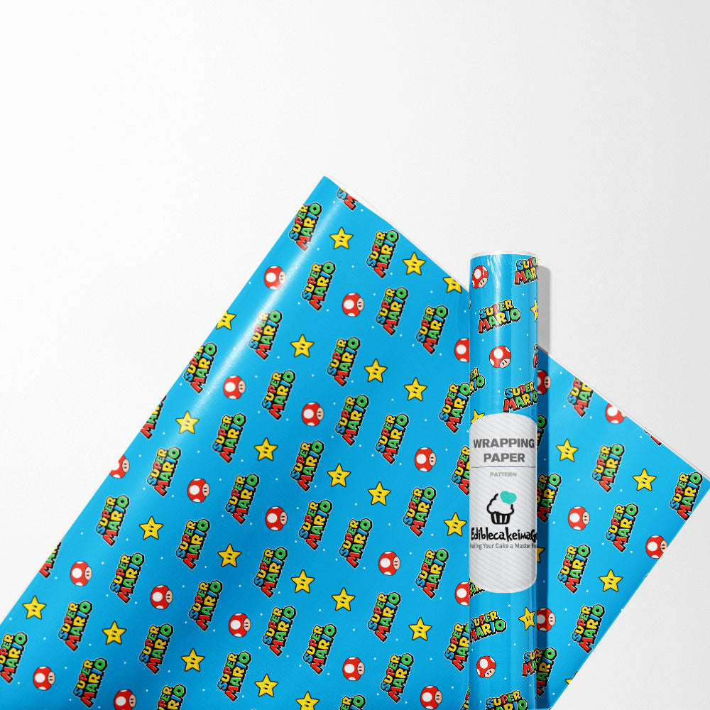 Super Mario Gift Wrapping Paper – Ediblecaketopper