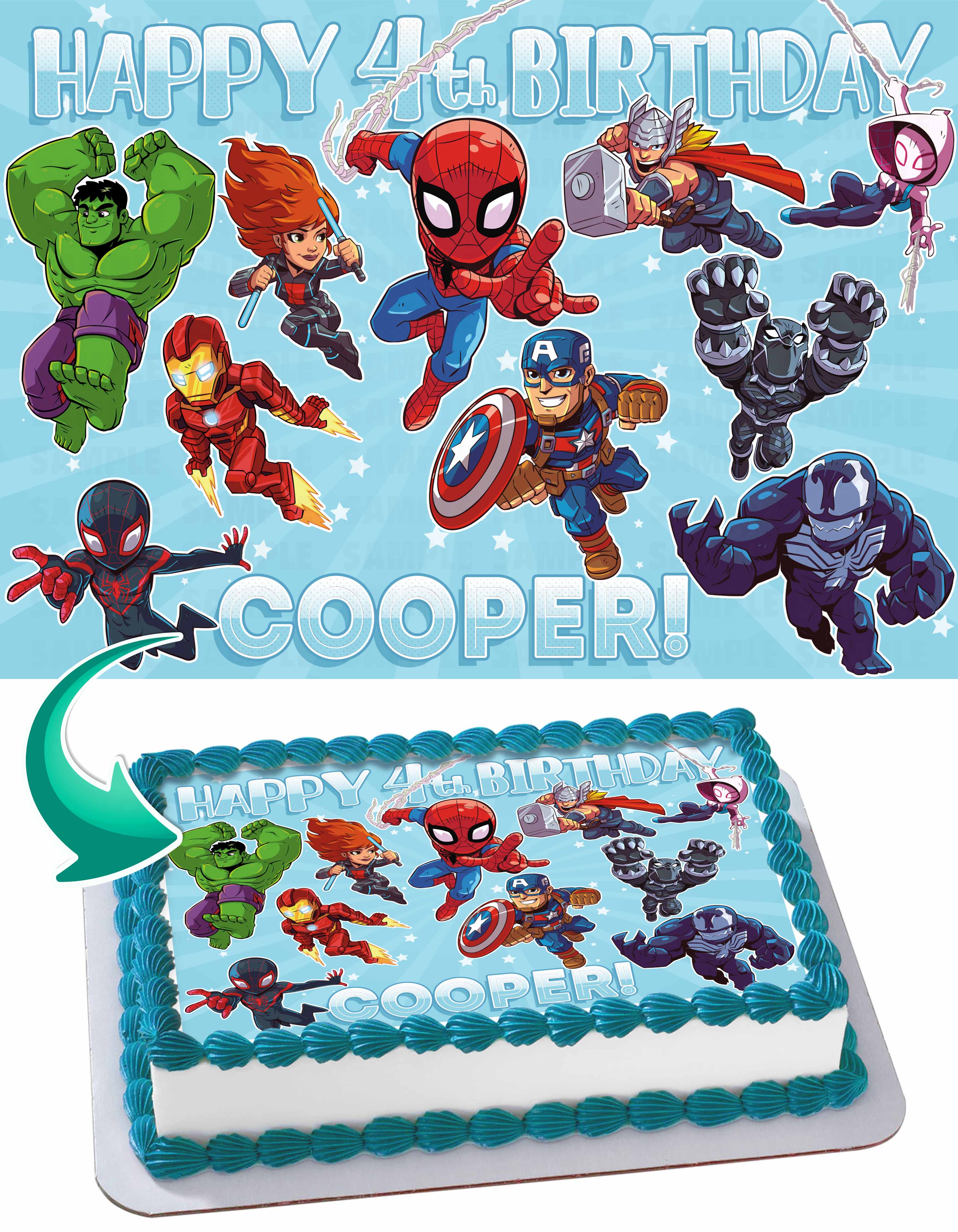 Marvel Super Hero Adventures Edible Cake Toppers – Edible Cake Topper Corp